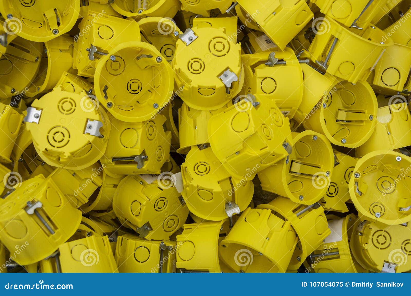 New Yellow Box for Installing Stock Image - Image of current ...