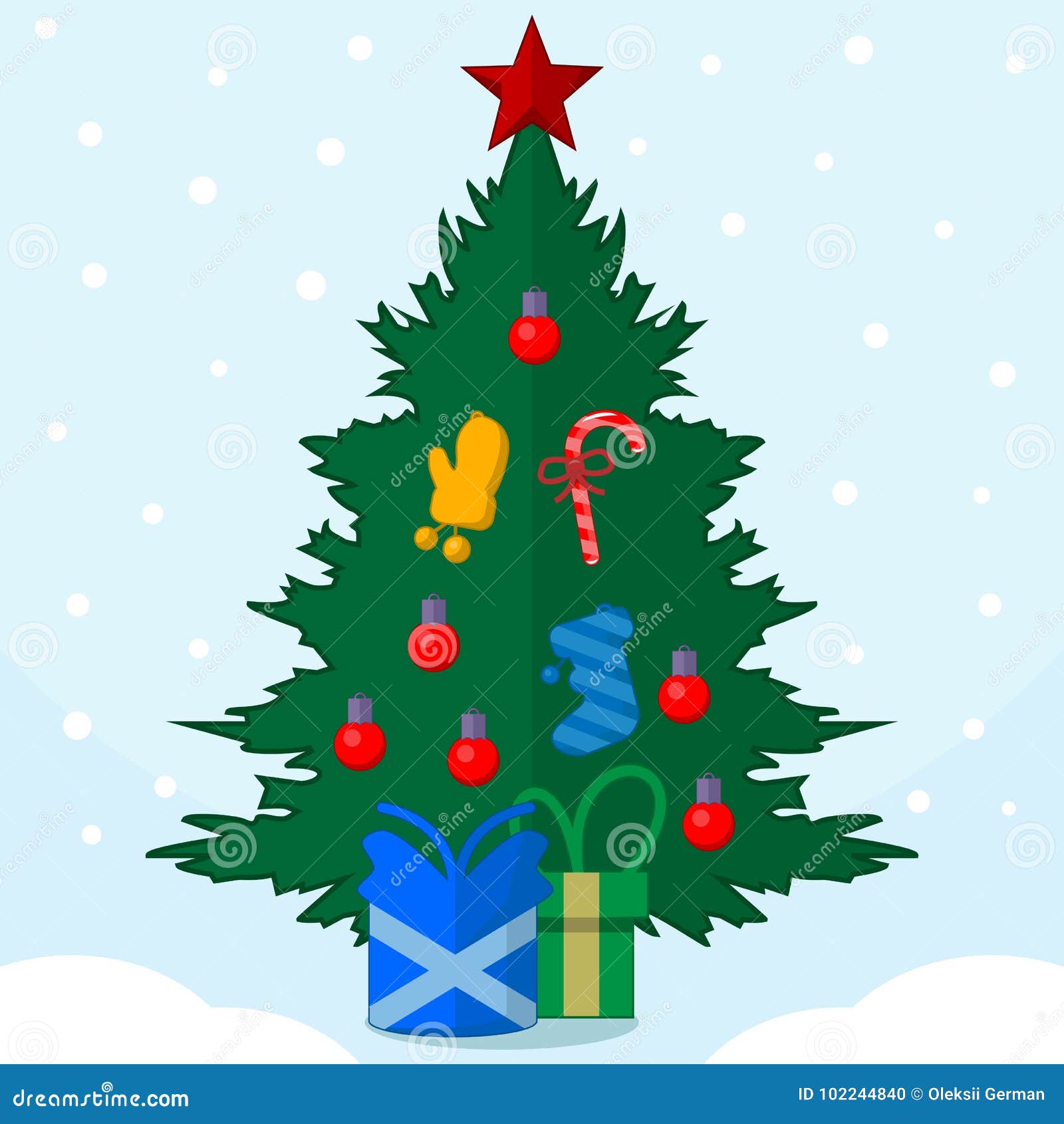 New Yer tree stock vector. Illustration of year, background - 102244840