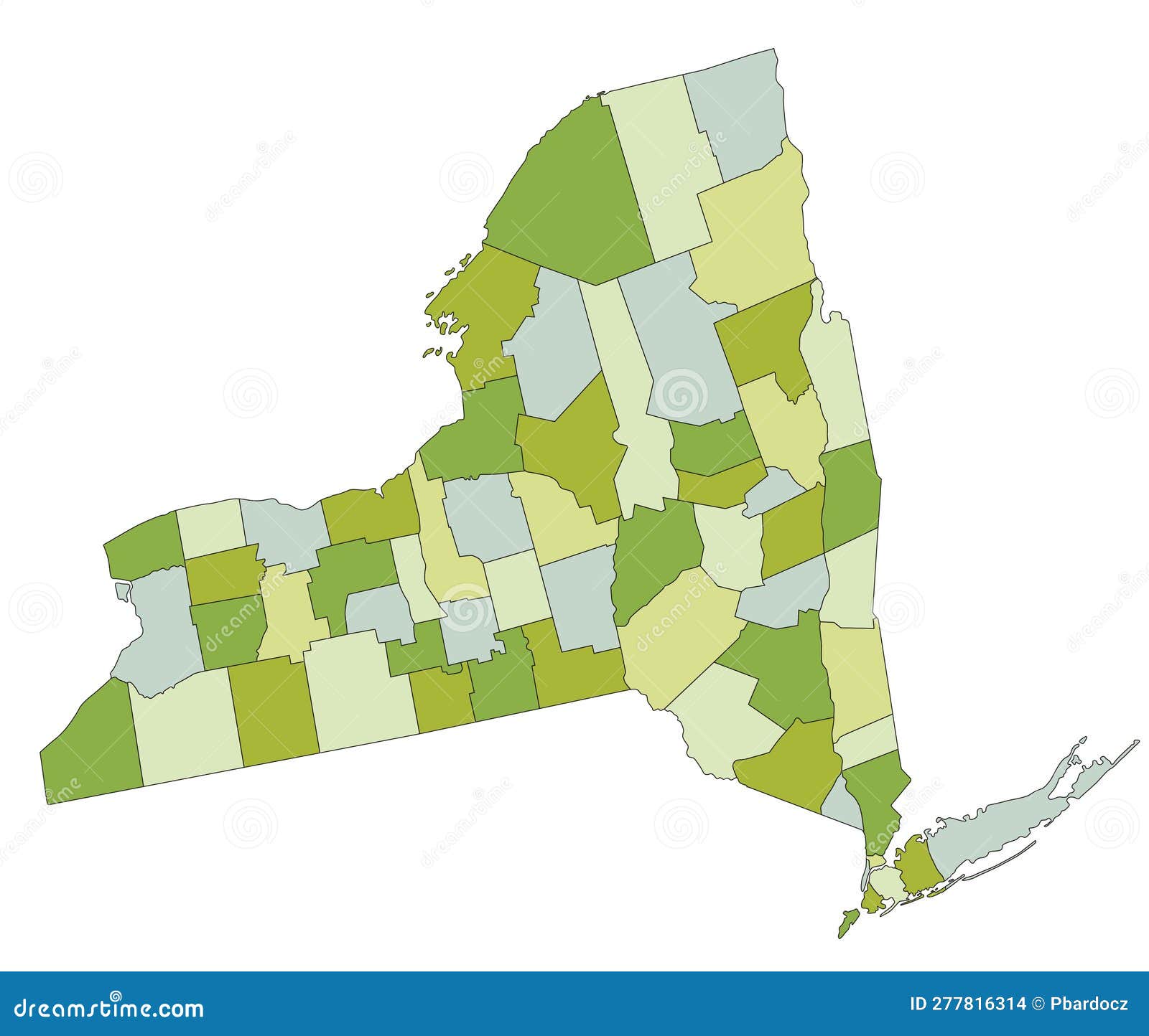Detailed Editable Political Map with Separated Layers. New York Stock ...