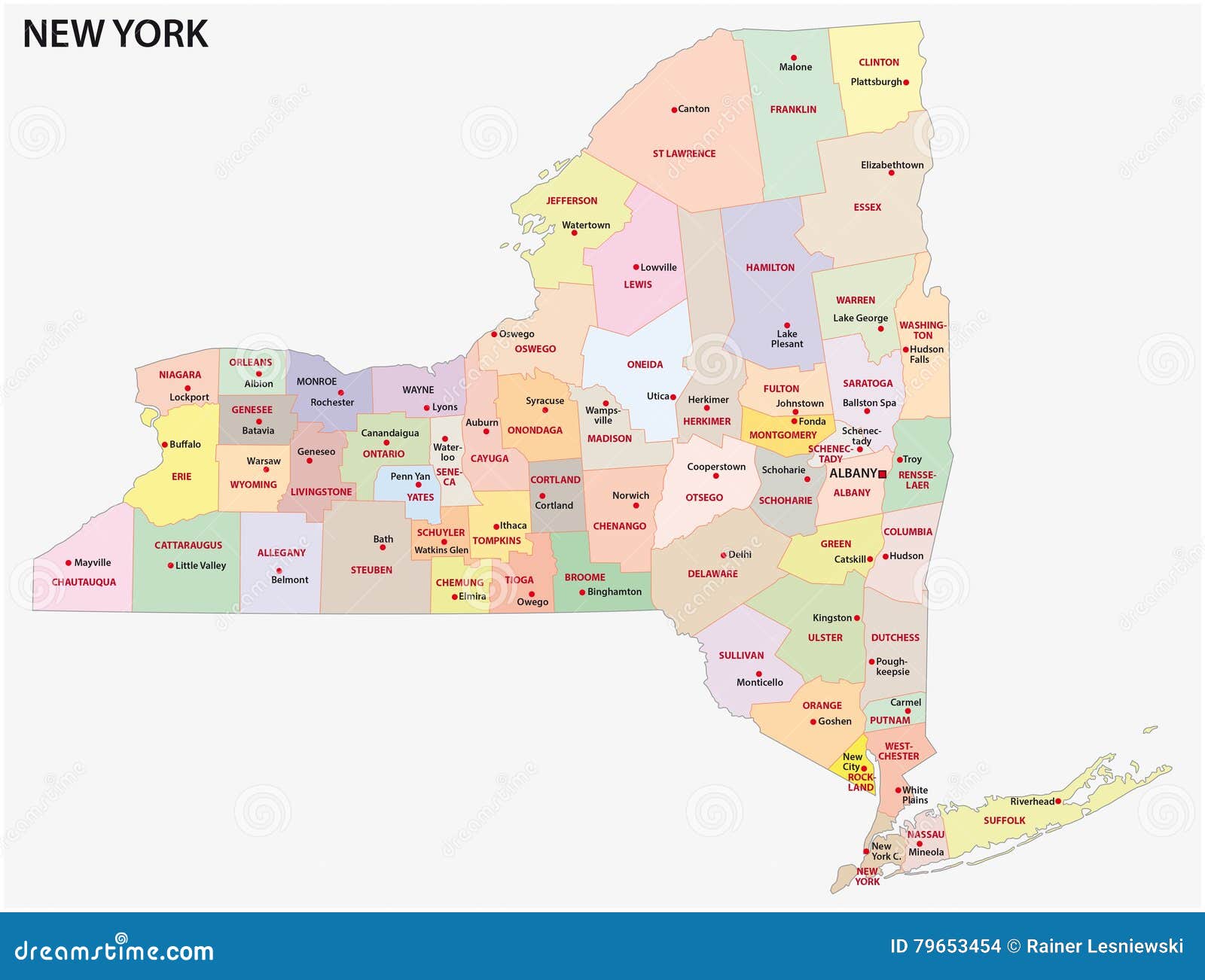 Political Map Of New York