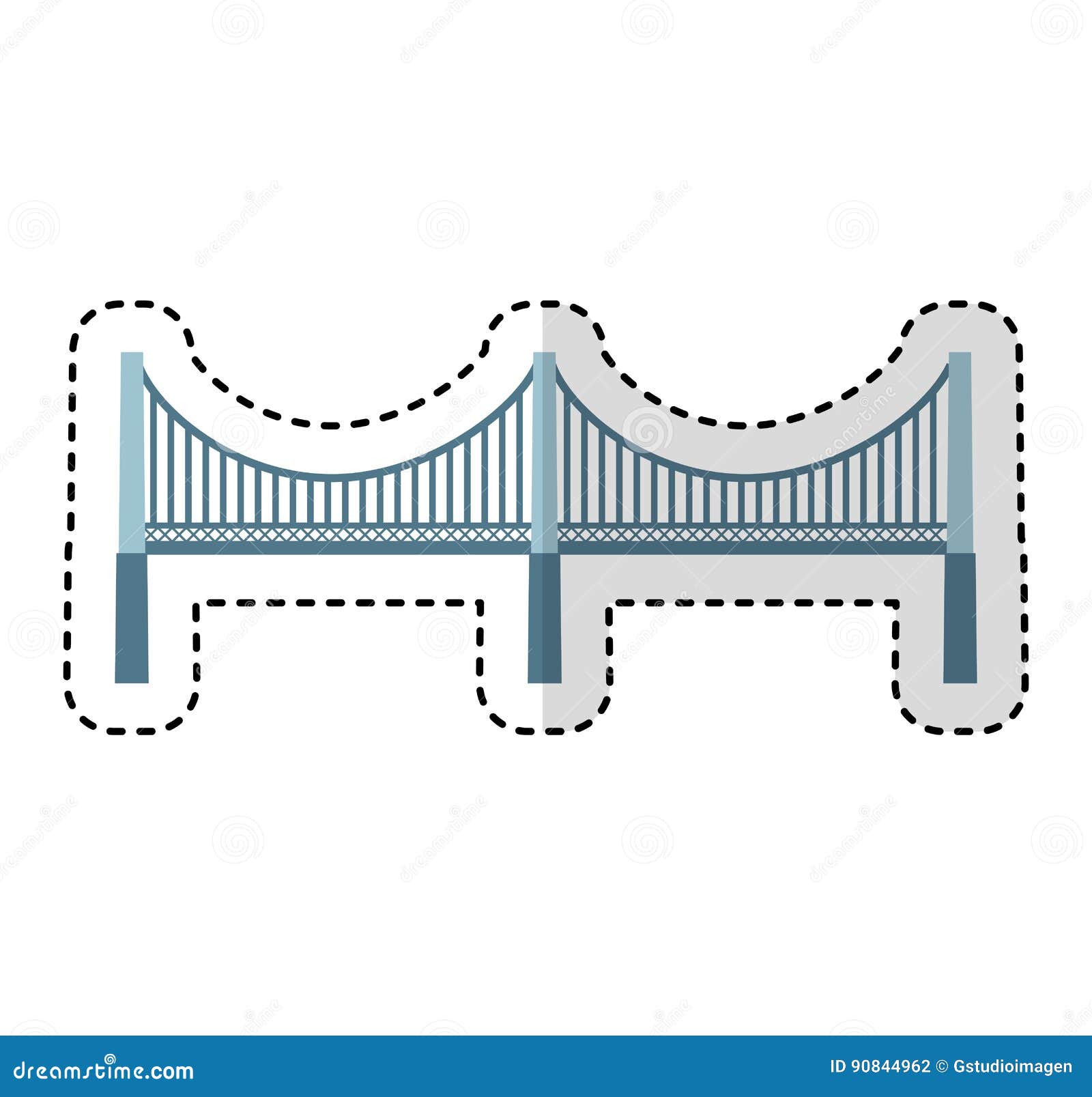 New York Bridge Isolated Icon Stock Vector - Illustration of brooklyn ...