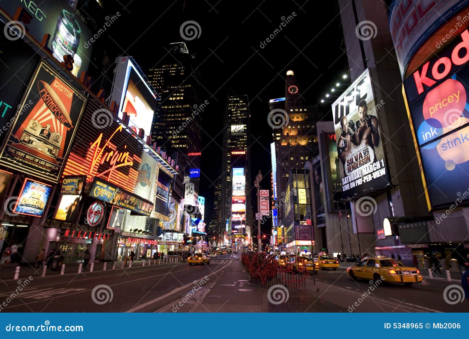 New York Broadway at night editorial image. Image of success - 5348965