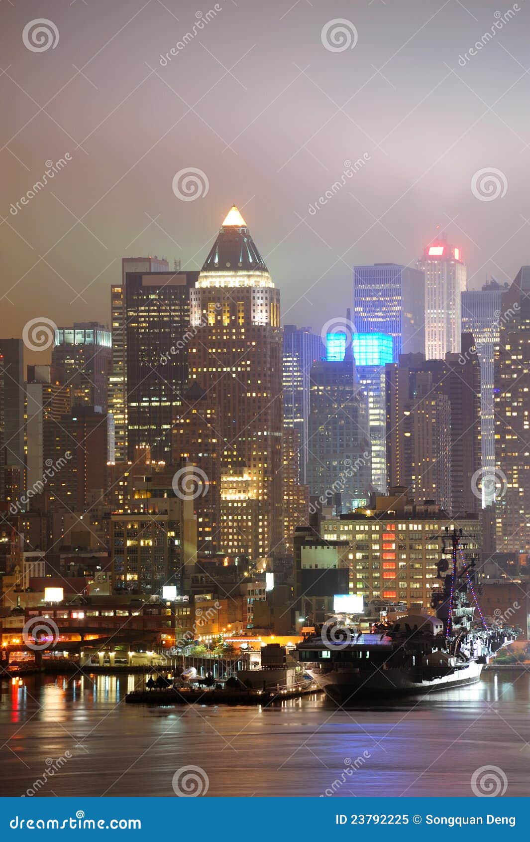 New York City stock image. Image of mist, skyscrapers - 23792225