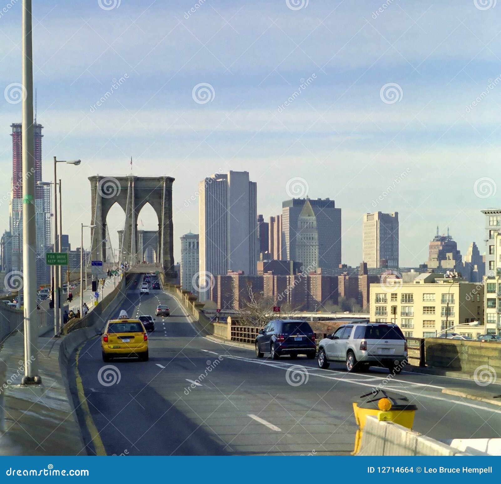Brooklyn Bridge Traffic, New York USA Stock Photo - Image of roadway ...