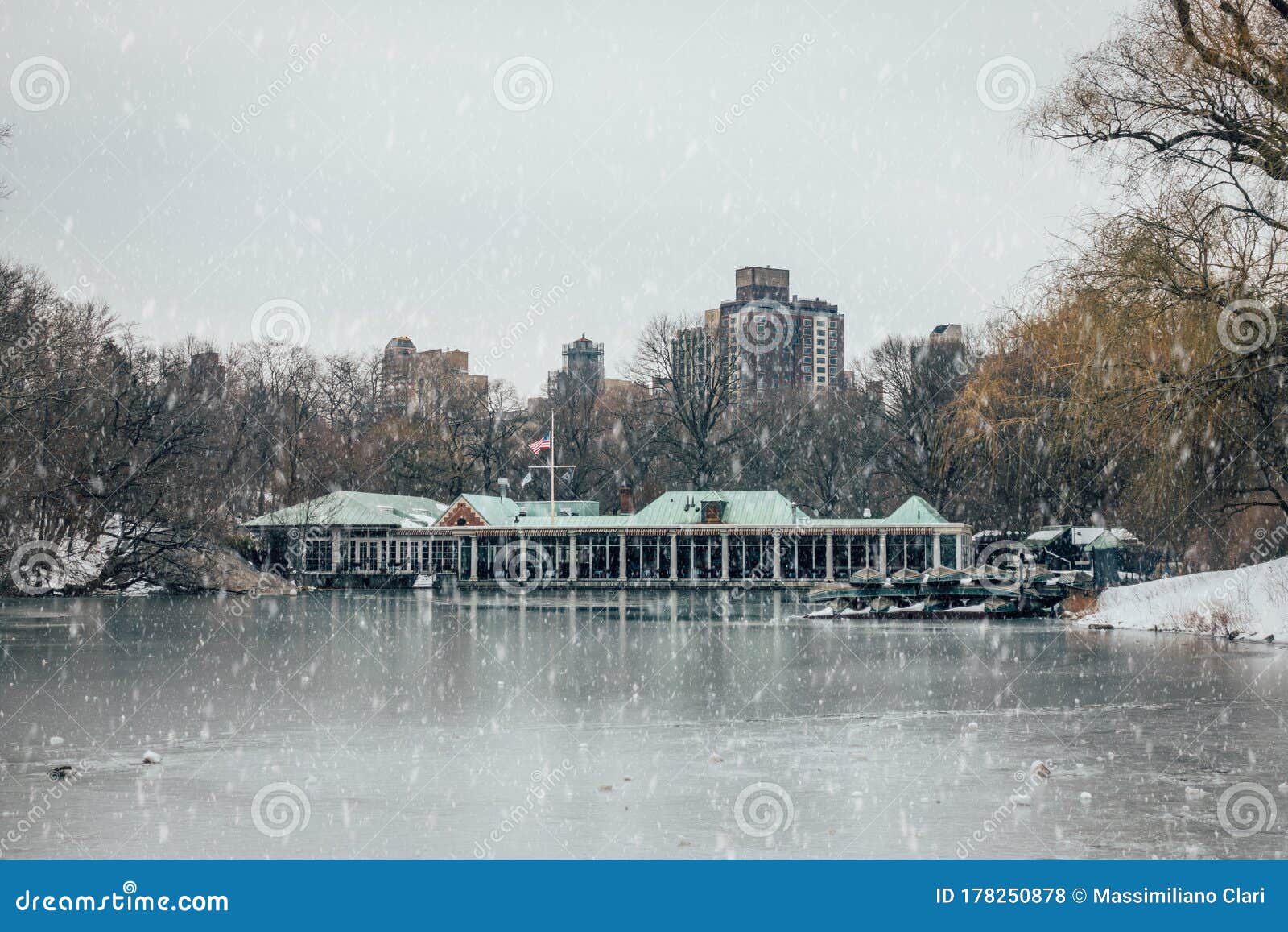 New York City Central Park in Snow Stock Photo - Image of manhattan ...