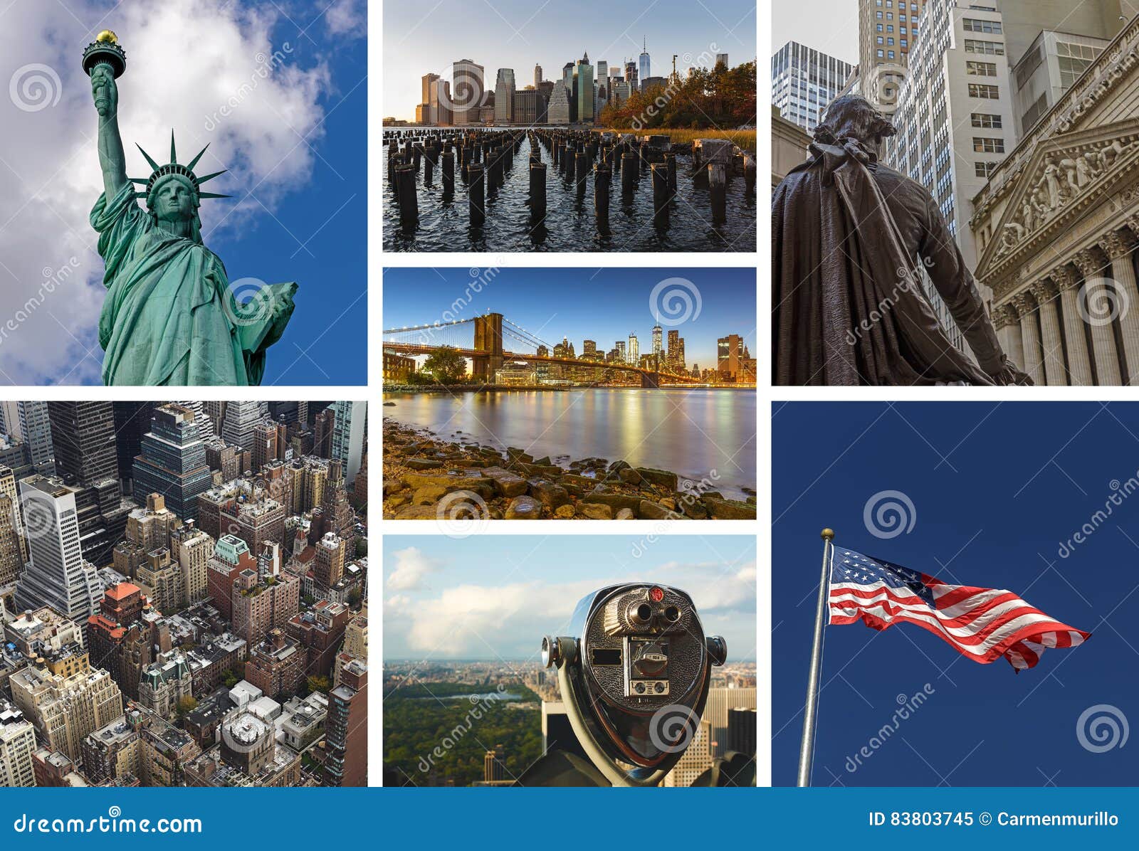 New York City collage stock image. Image of central, tourism - 83803745