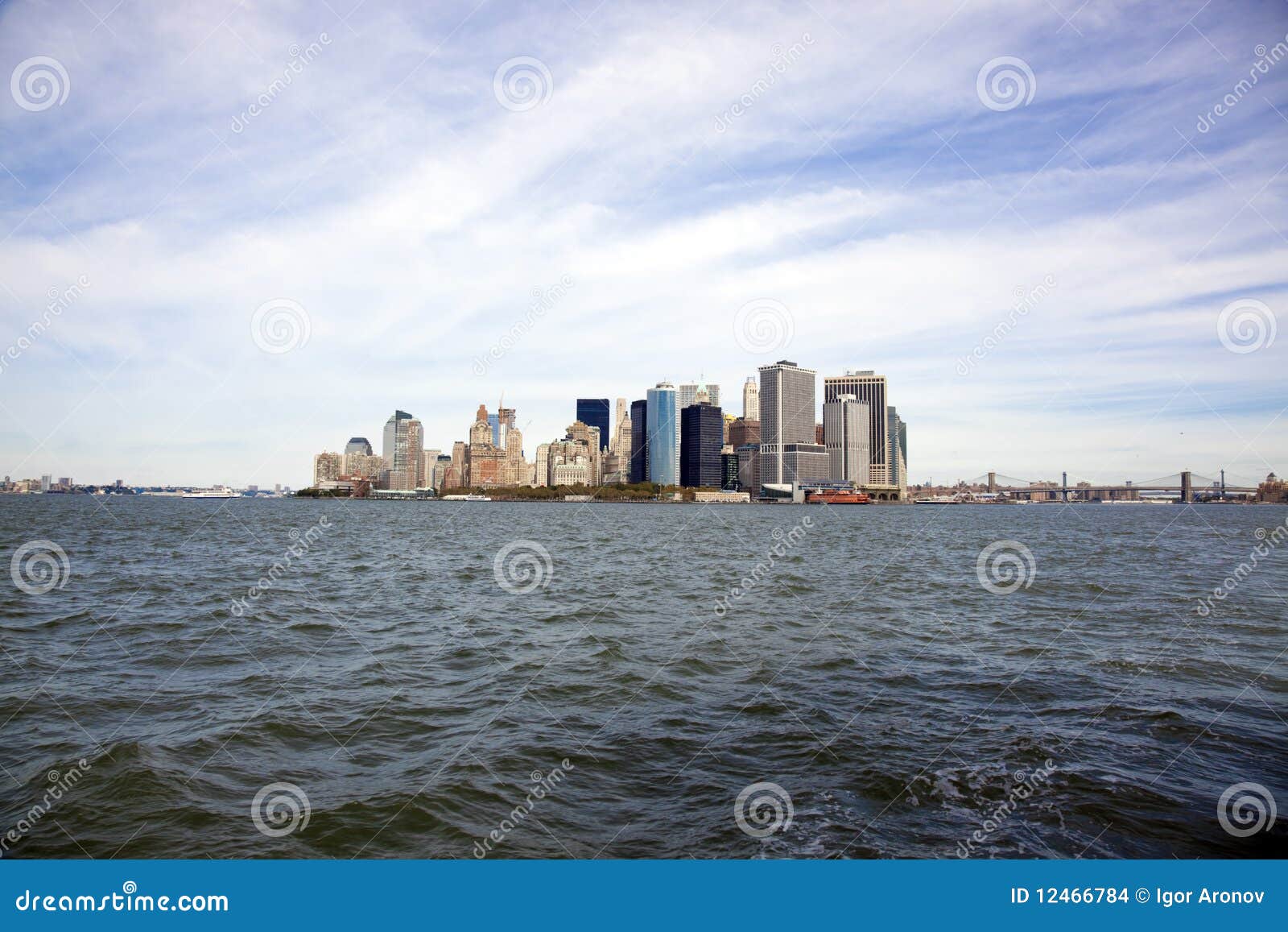 New York city harbor stock photo. Image of river, buildings - 12466784