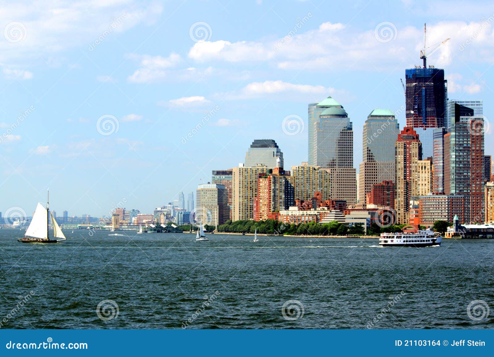 New York City Harbor view stock photo. Image of center - 21103164