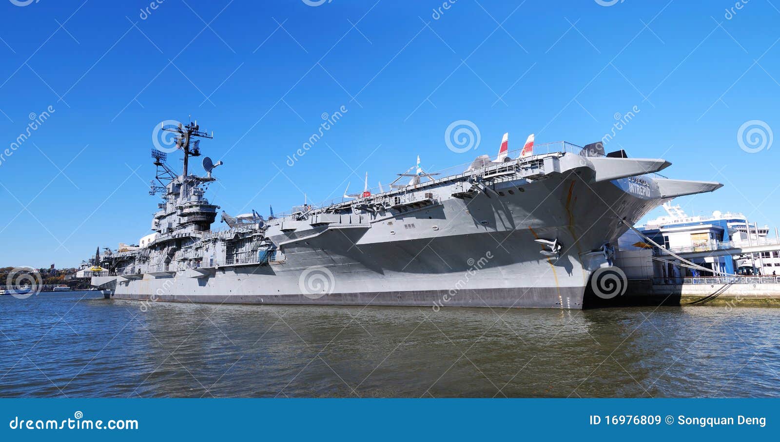 New York City Intrepid Museum Panorama Editorial Stock Image - Image of ...