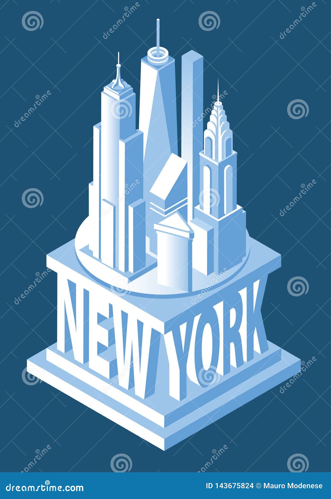 New York City Isometric Skyline Stock Vector - Illustration of york ...