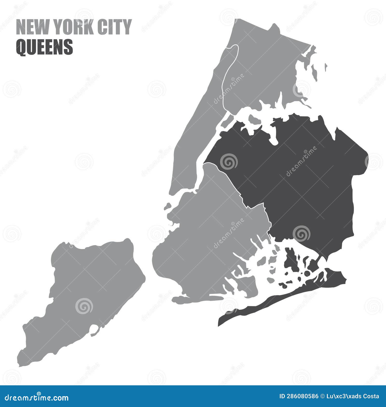 New York City, Queens stock illustration. Illustration of banner ...