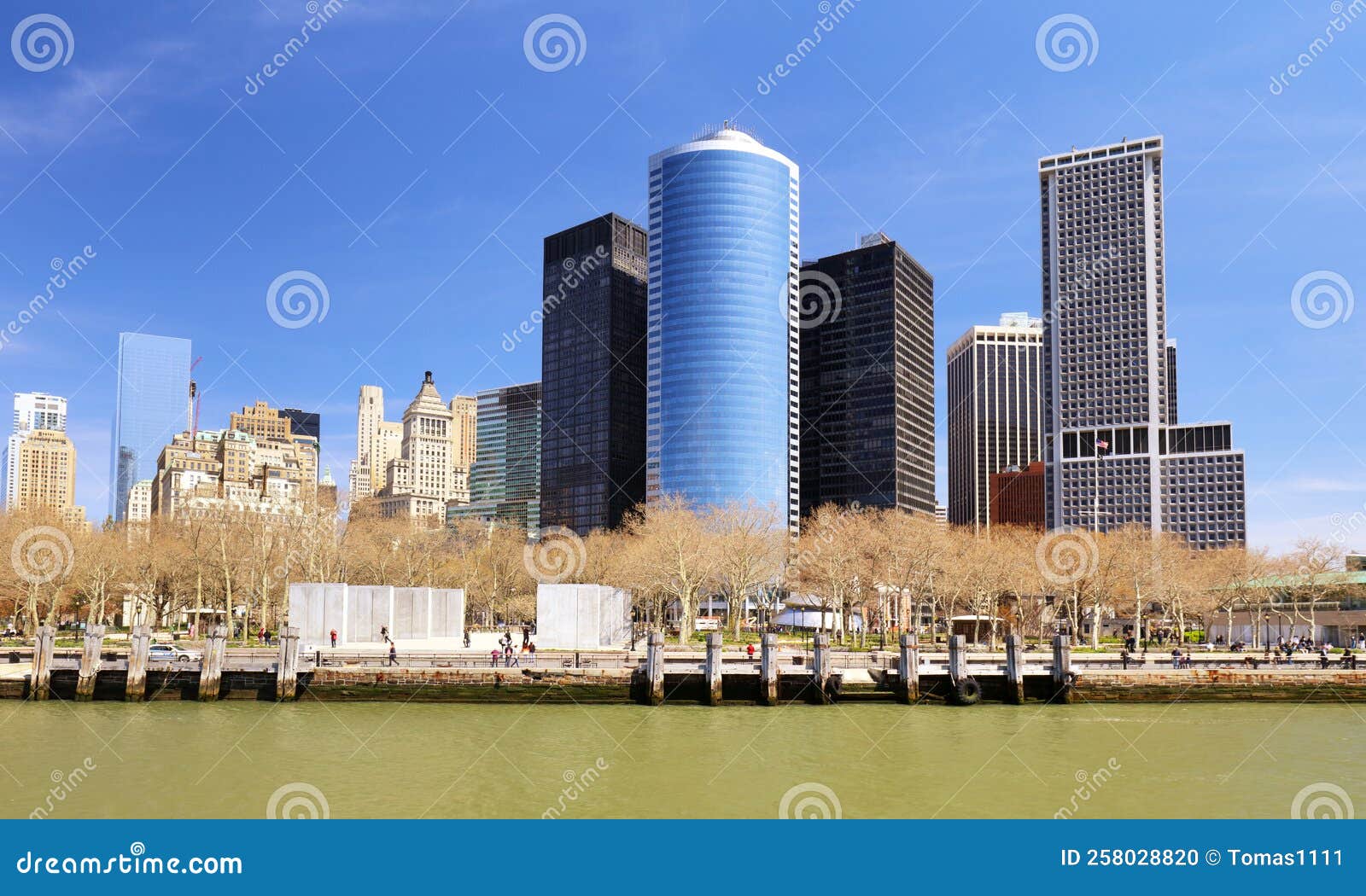 New York City Skyline at Day from Ship Stock Photo - Image of cityscape ...
