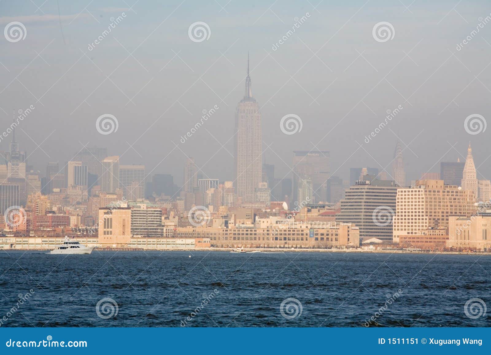 New York City Skyline In Fall Sunset Picture. Image: 1511151