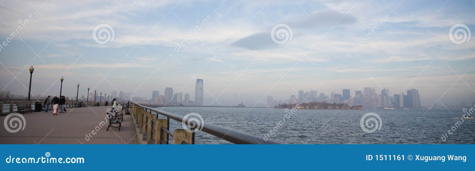 New York City Skyline in Fall Sunset Stock Image - Image of york ...