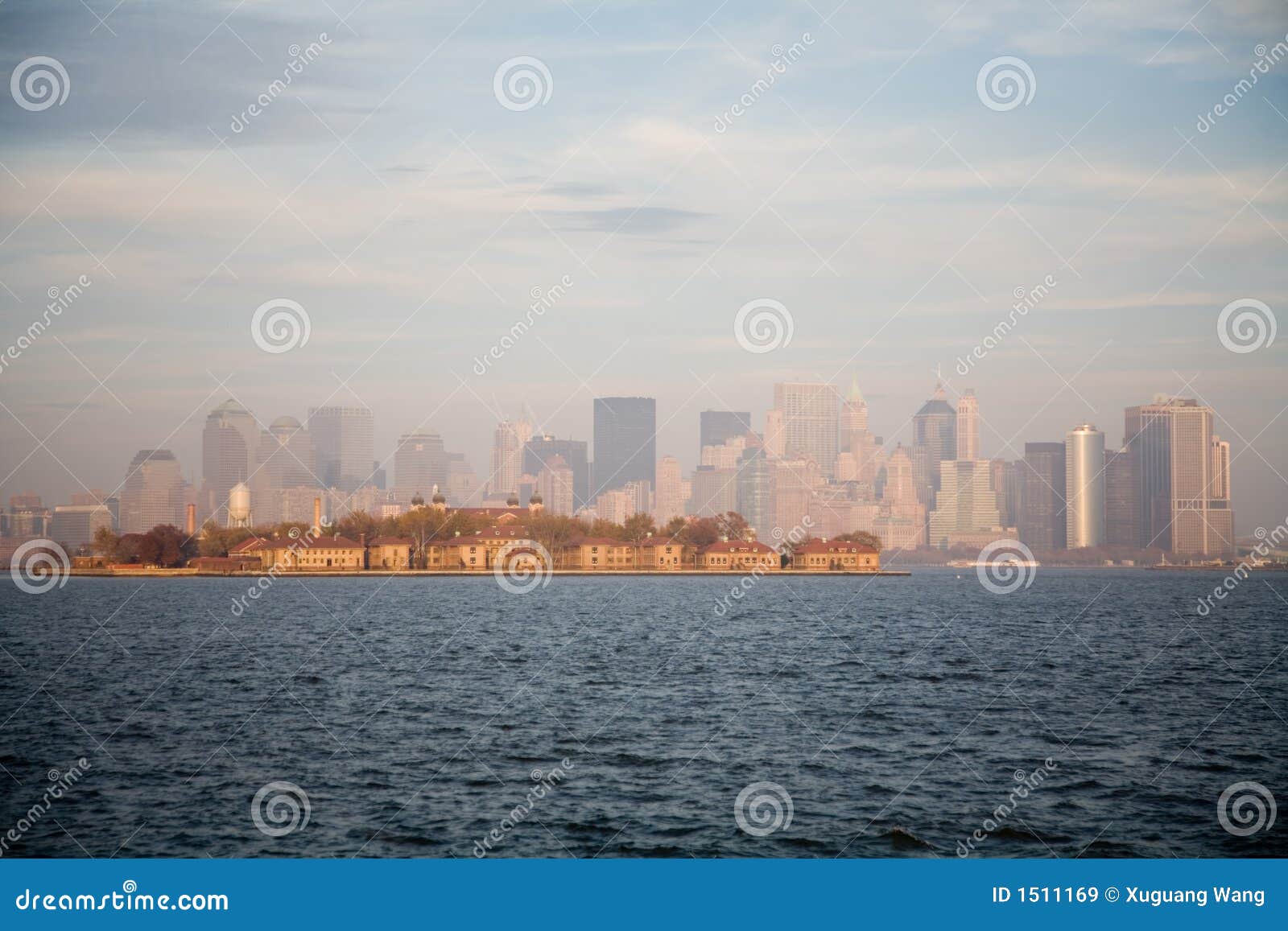 New York City Skyline In Fall Sunset Picture. Image: 1511169