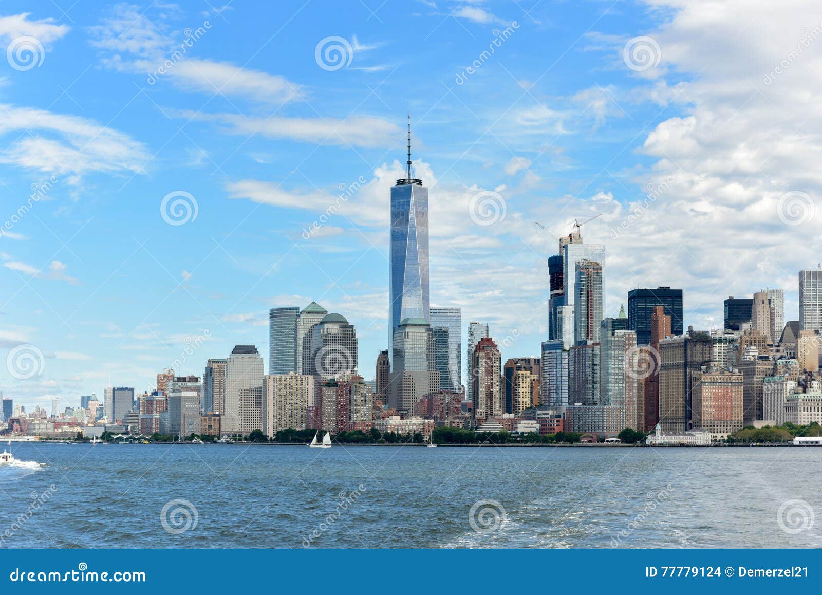 New York City Skyline stock photo. Image of trade, view - 77779124