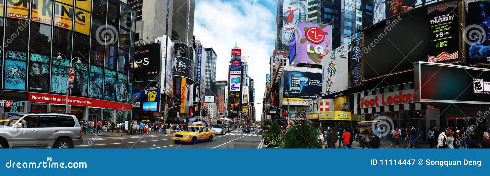 New York City Times Square Panorama Editorial Photography - Image of ...