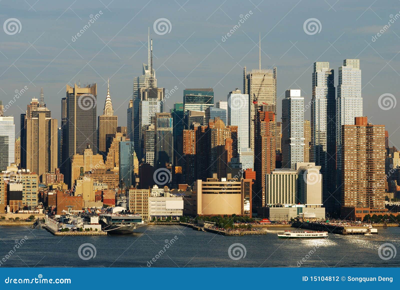 New York City Times Square Skyline Stock Photo - Image of dusk ...