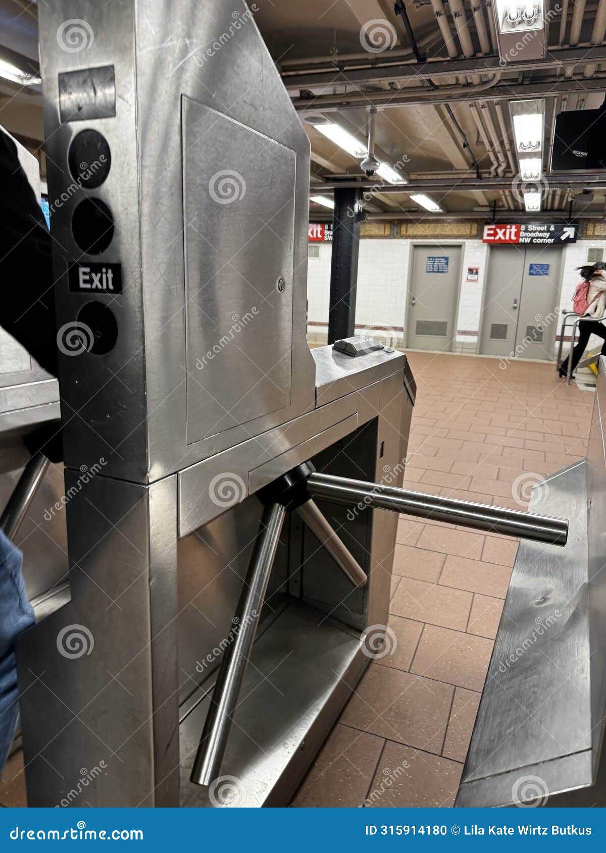 New York CIty Turnstile, To Enter an Exit Subway Stock Photo - Image of ...