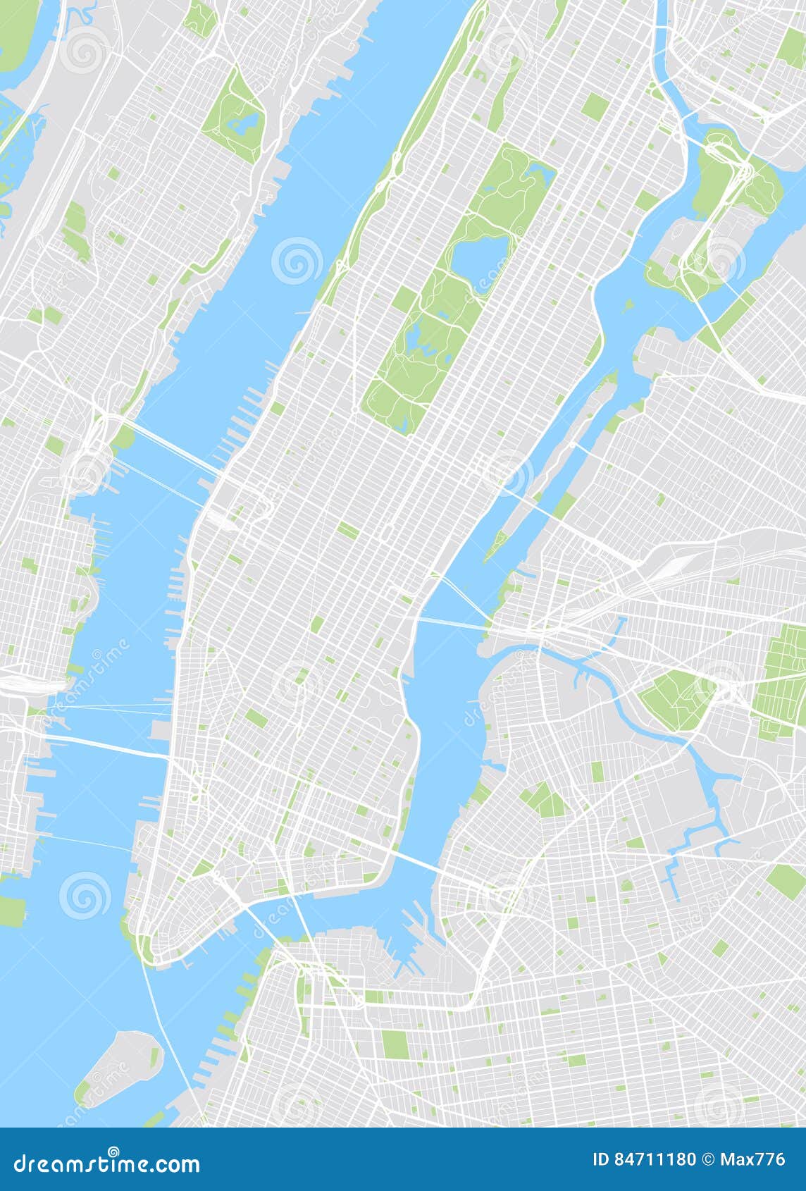 New York Colored Vector Map Stock Vector - Illustration of label ...