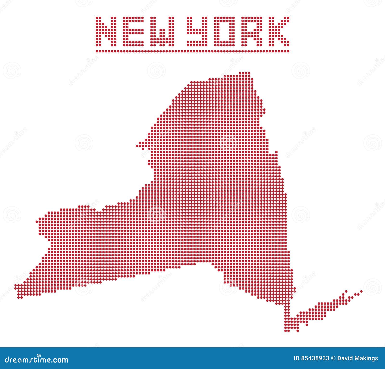 New York Dot Map illustration stock. Illustration du amérique - 85438933