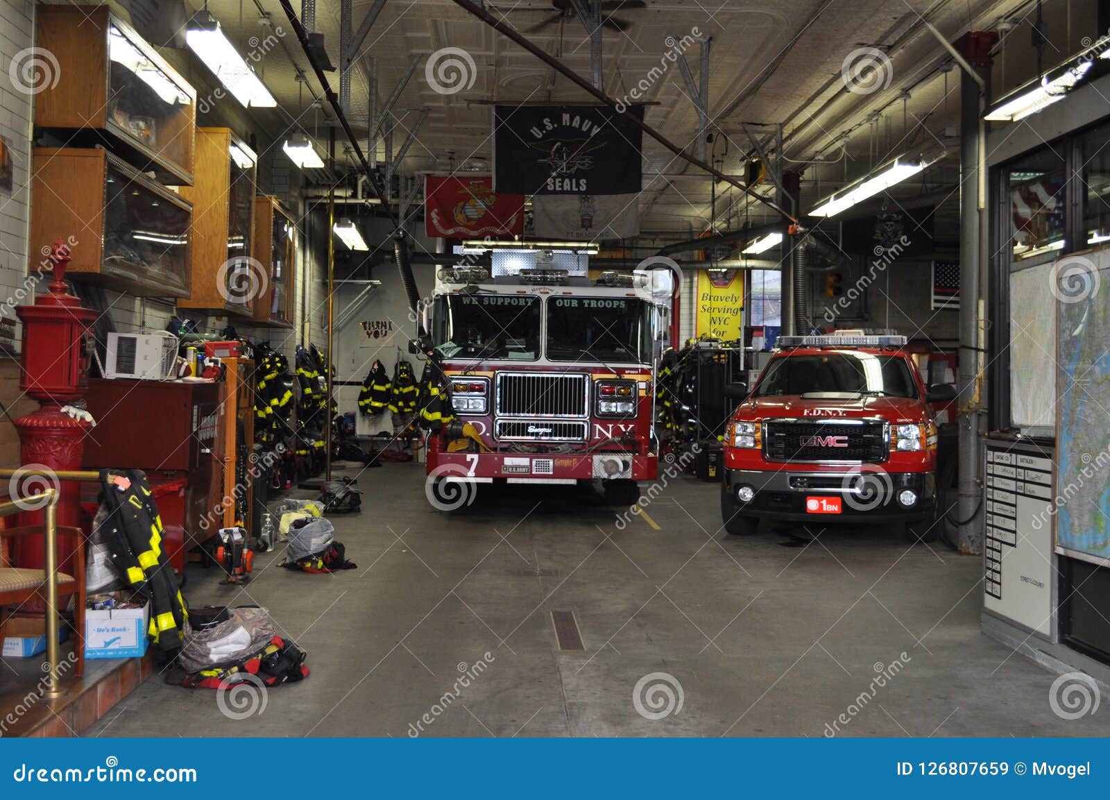 Fire Station FDNY Memorial Painting Editorial Photo | CartoonDealer.com ...