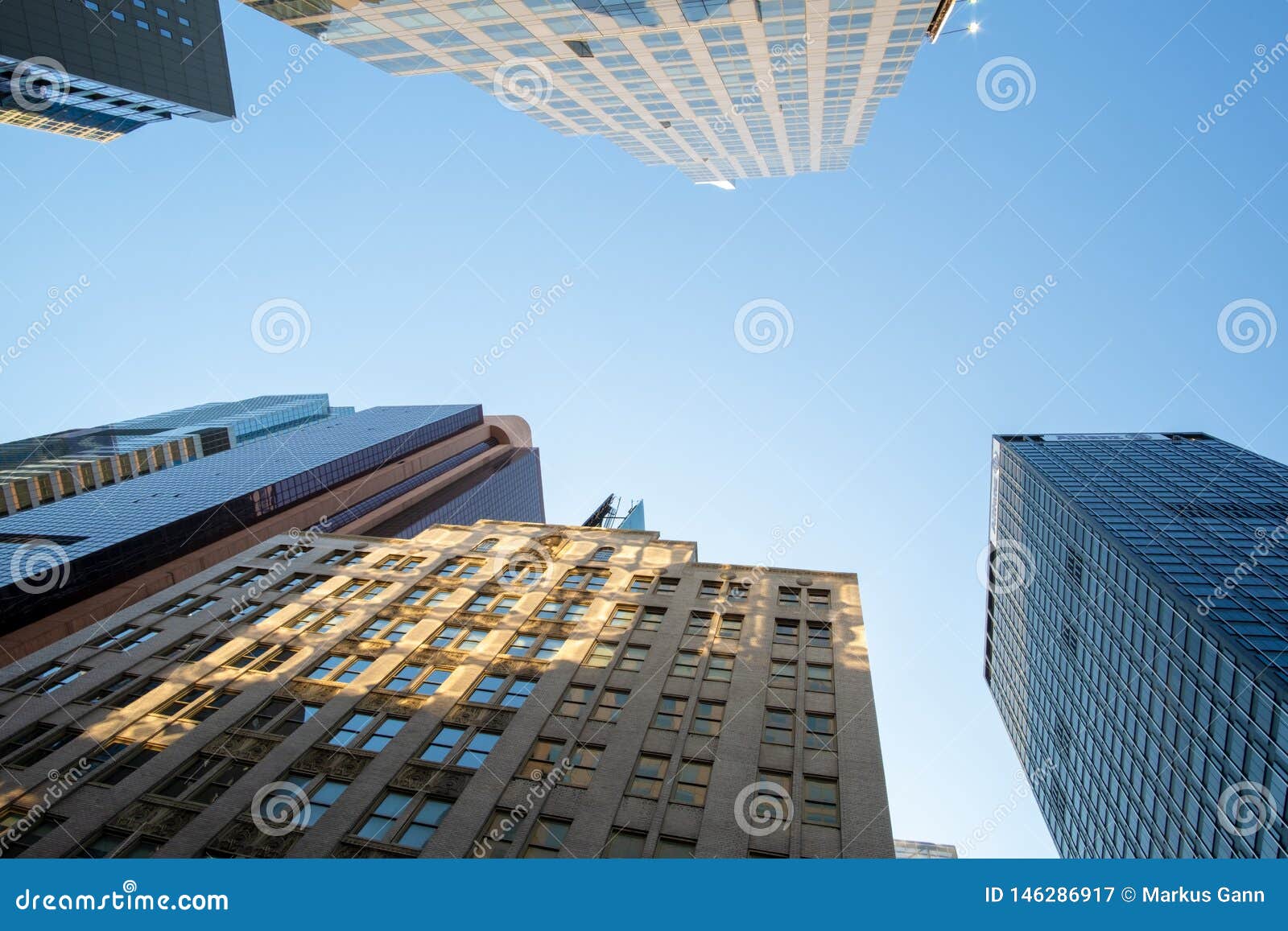 New York High Rise Buildings Stock Image - Image of glass, background ...