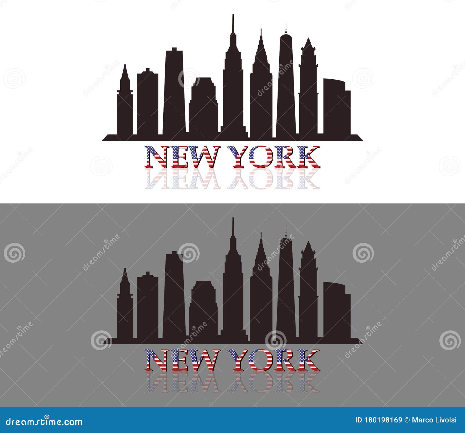 New York Icon Illustrated in Vector on White Background Stock ...