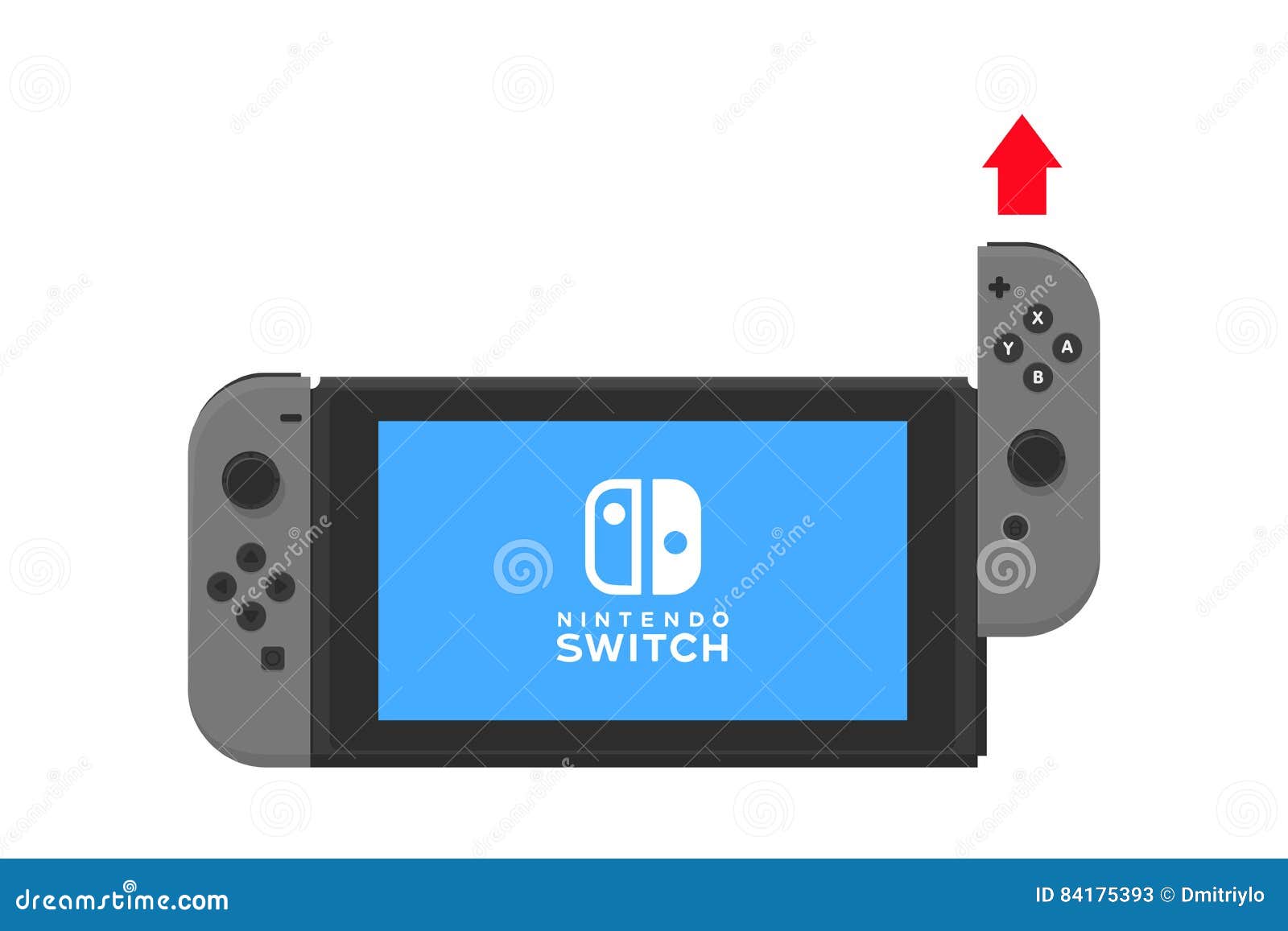 New York - 13 JAN. Nintendo Switch Illustration. Video Game Touch ...