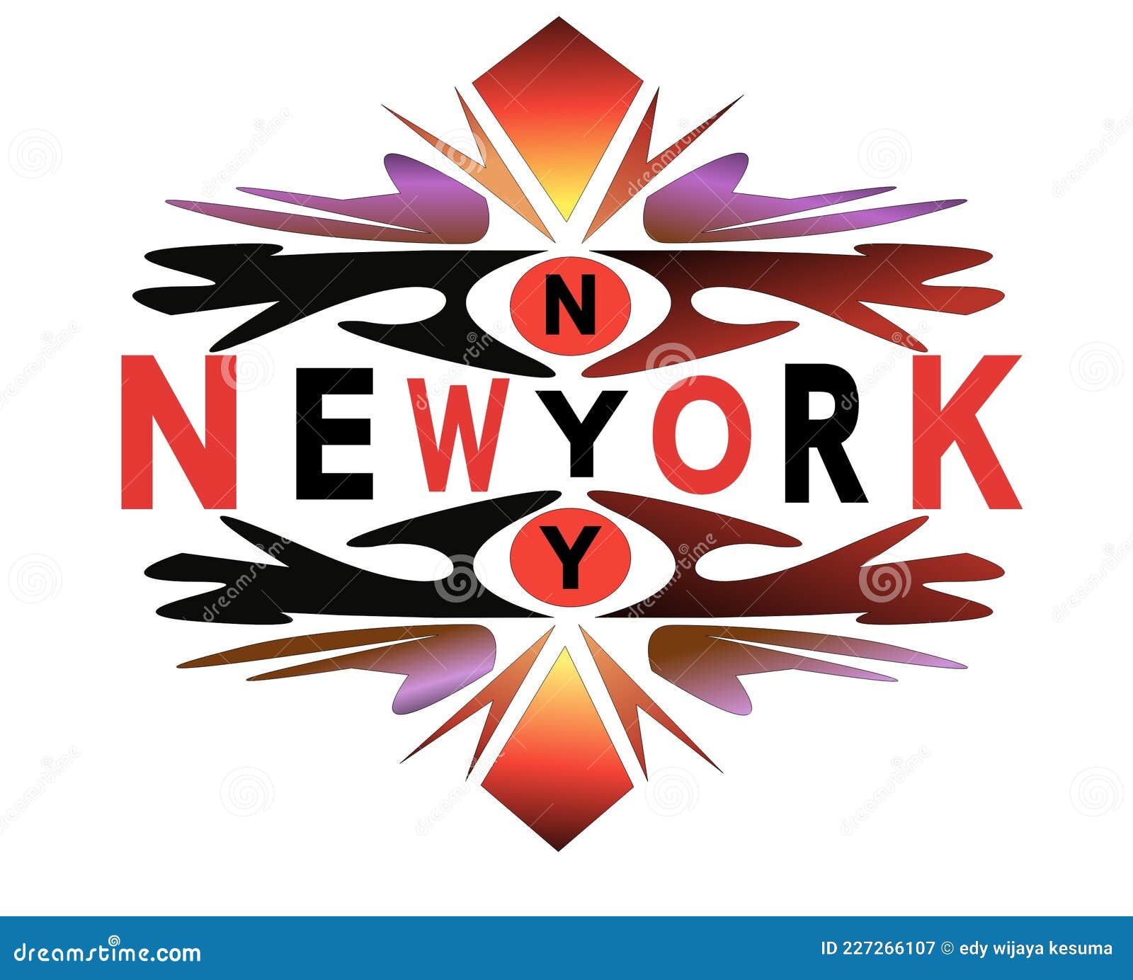 New York Logo Design. Simple and Colourful Background Design ...