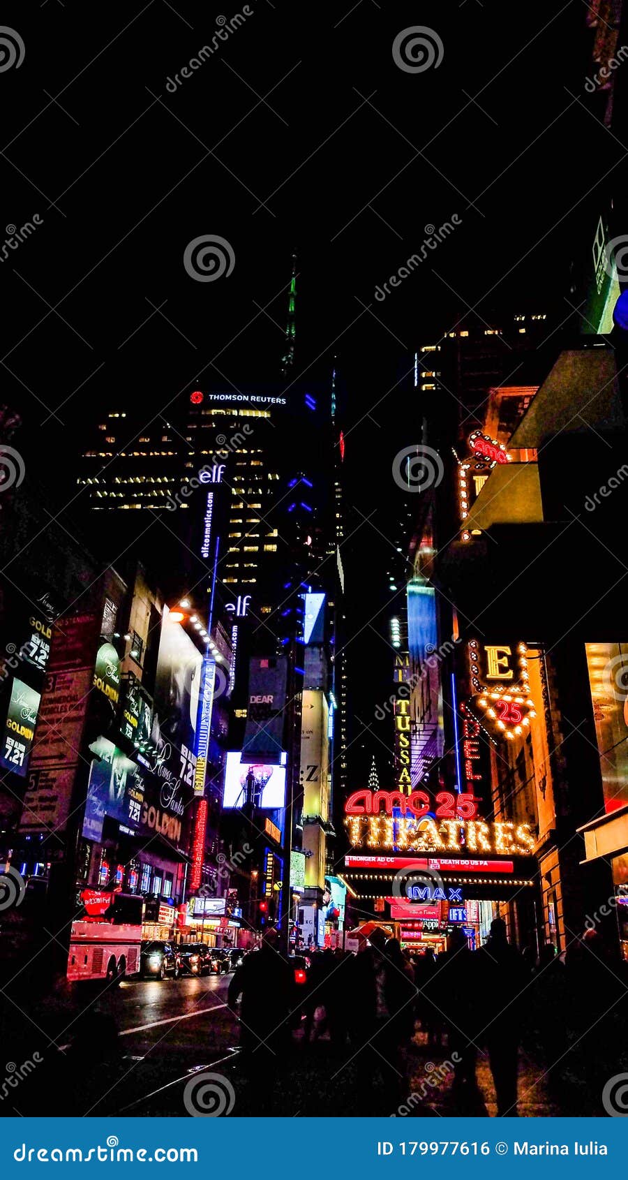 New York Night street editorial photo. Image of street - 179977616