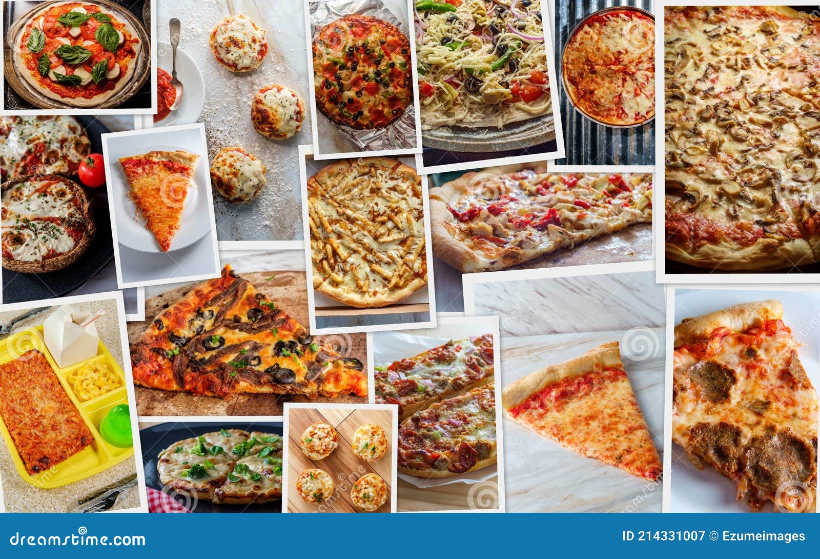 New York Pizza Collage stock image. Image of slice, recipes - 214331007