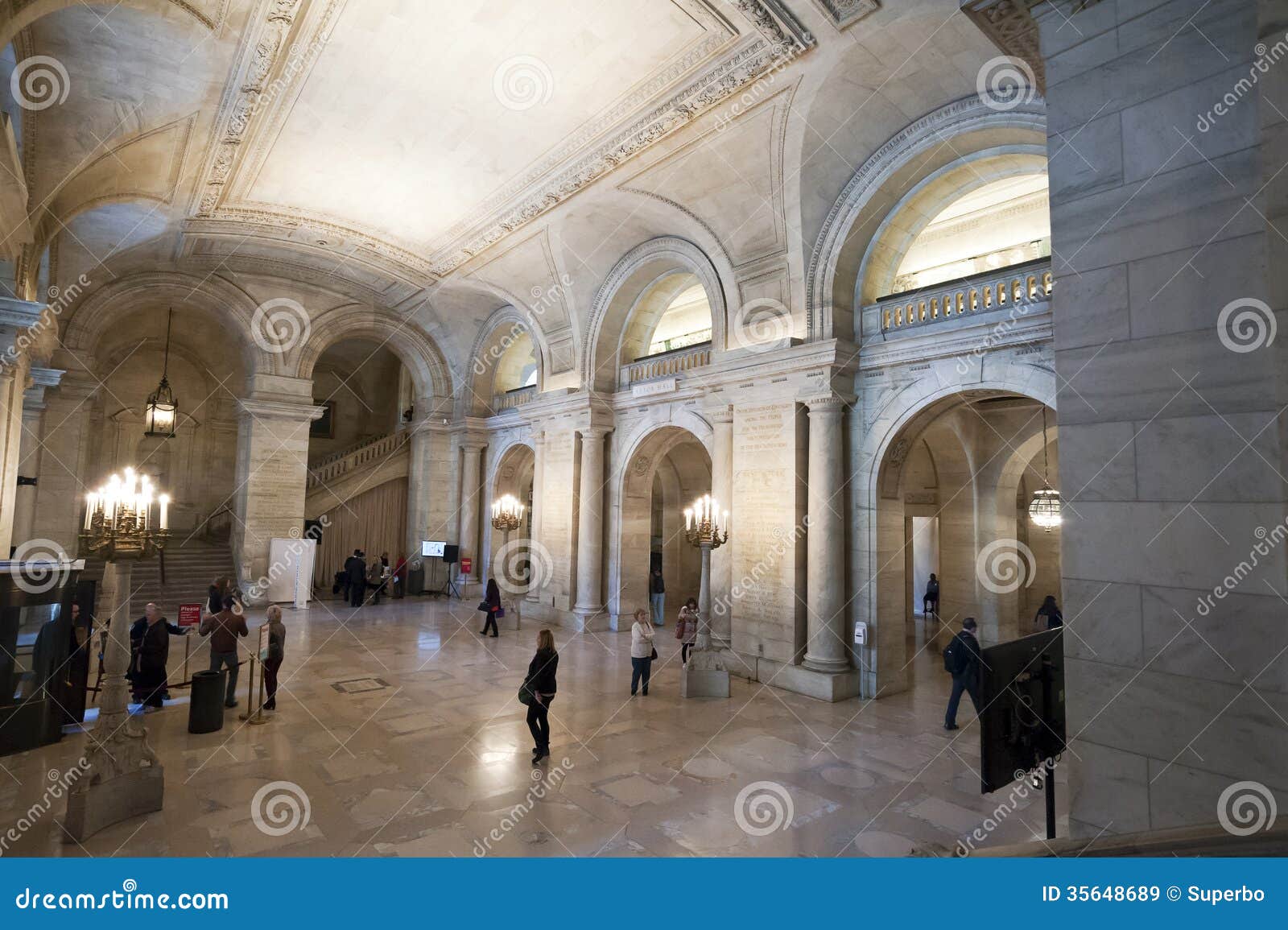 The New York Public Library Interior Editorial Stock Image - Image of ...