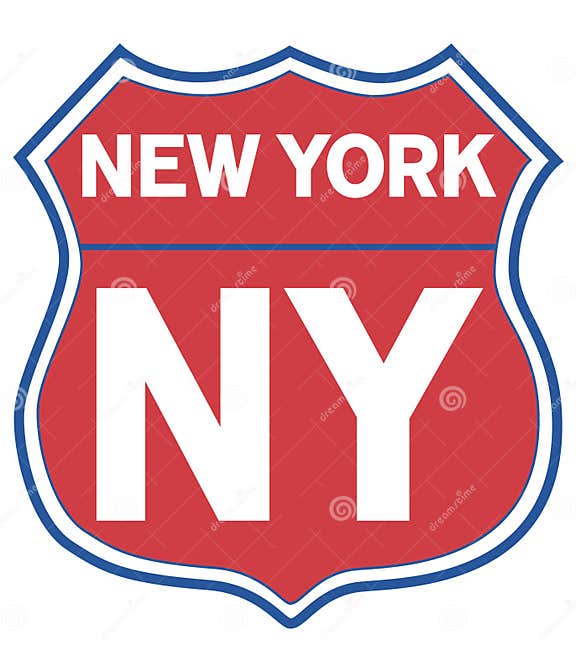 New York Road Shield stock illustration. Illustration of signpost ...