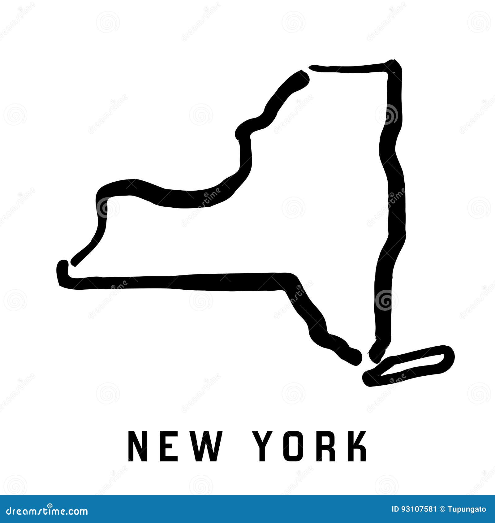 Simple Map Of New York