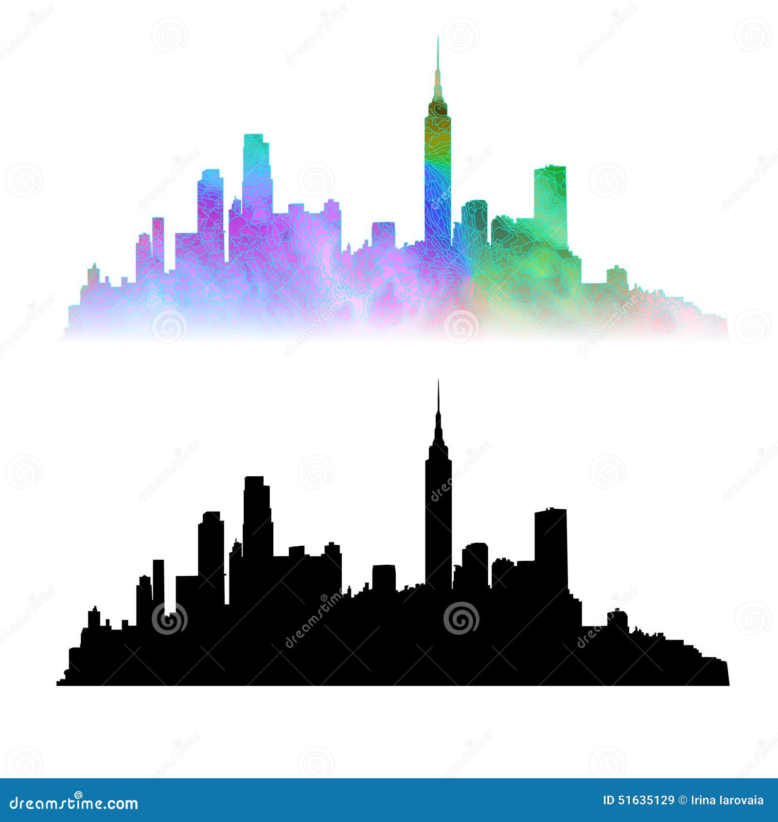 New York sity vector stock vector. Illustration of cityscape - 51635129