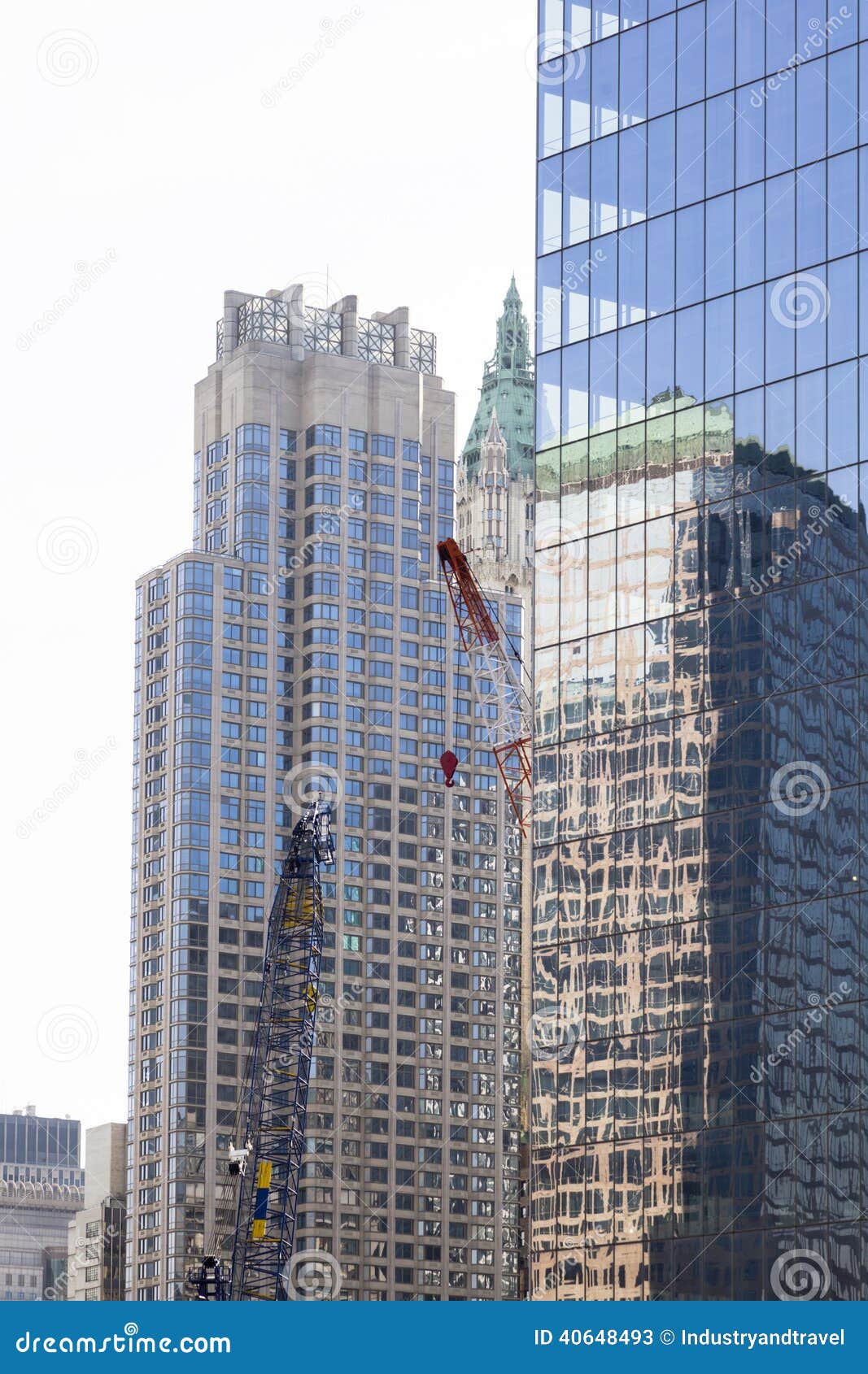 New York Skyscraper Reflections Stock Image - Image of building ...