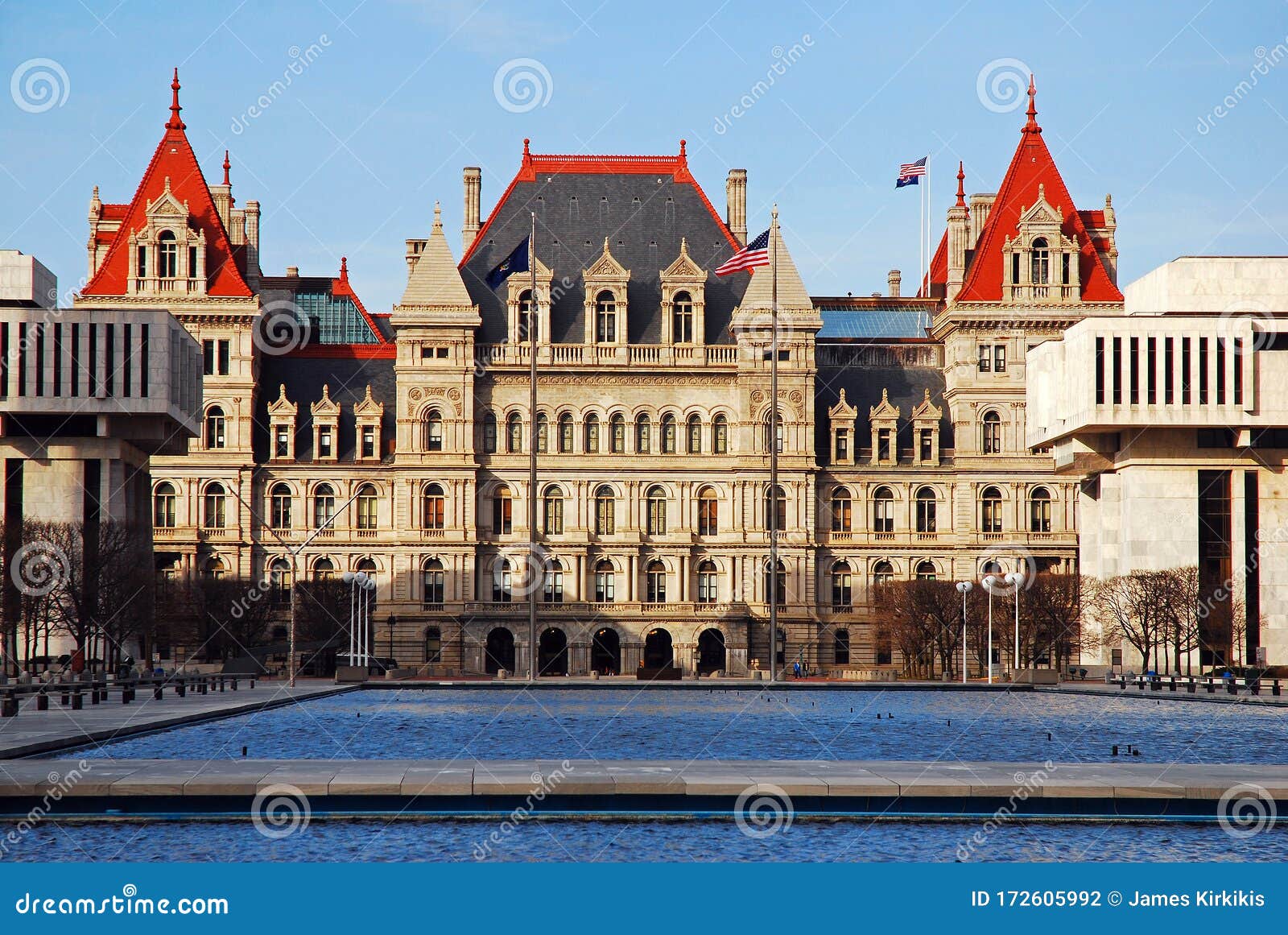 The New York State Capitol in Albany Stock Photo - Image of ...