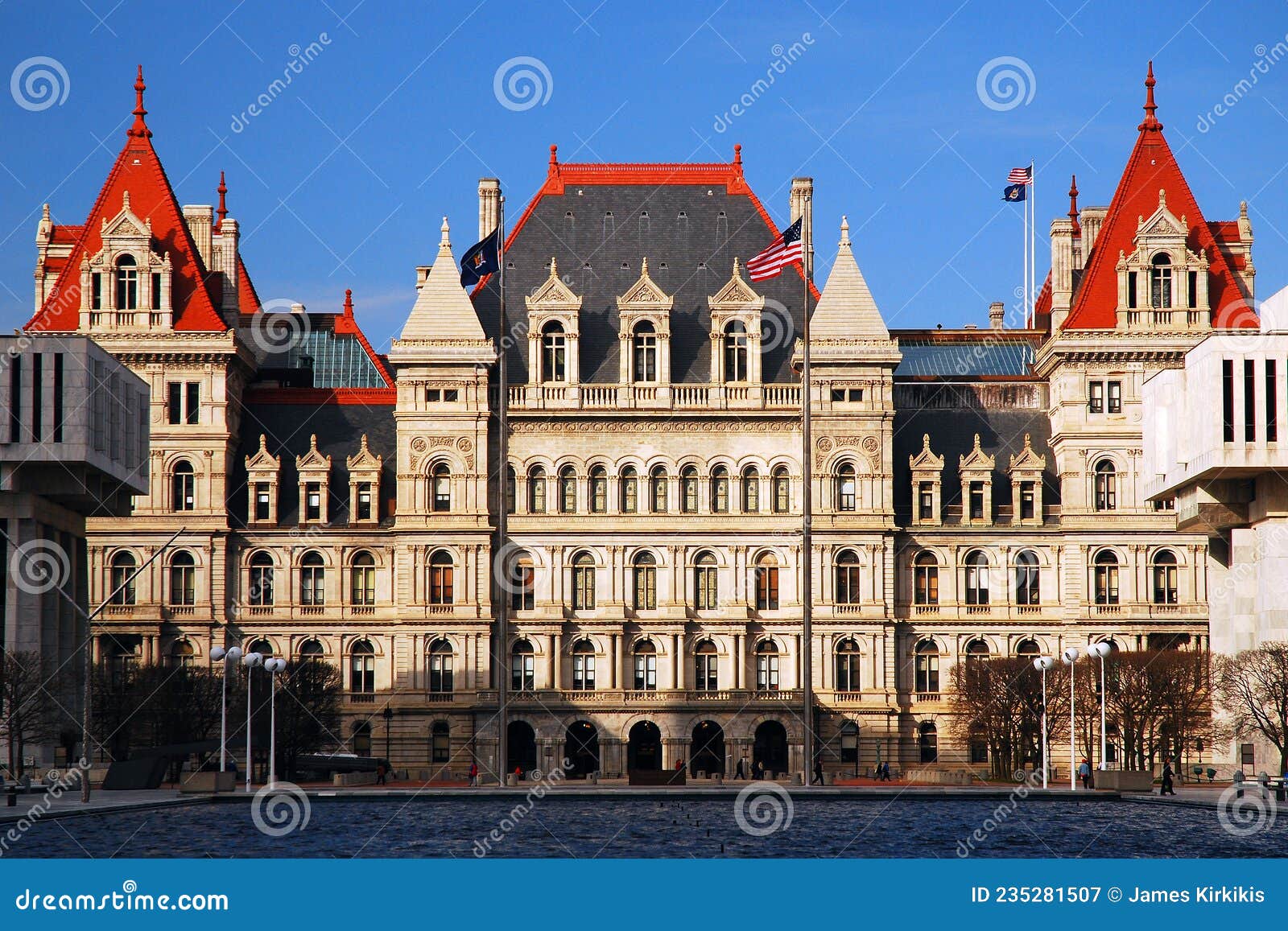 The New York State Capitol in Albany Editorial Photography - Image of ...