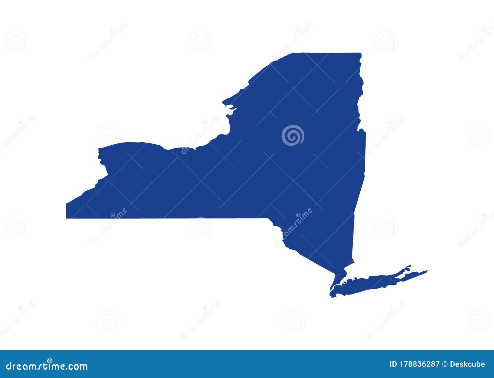 New York State Map. Vector Design Illustration Stock Vector ...