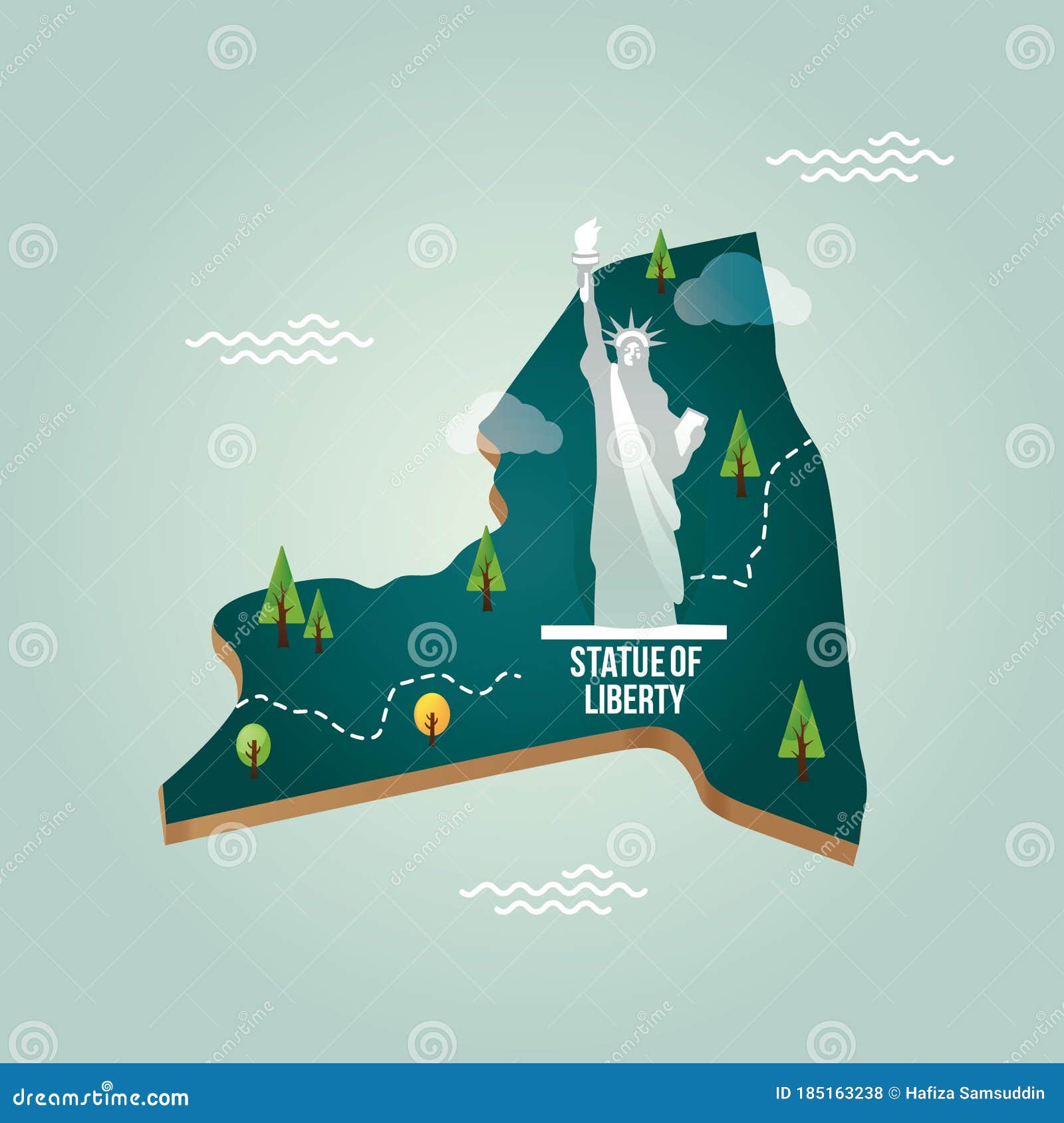 New York State Map. Vector Illustration Decorative Design Stock Vector ...