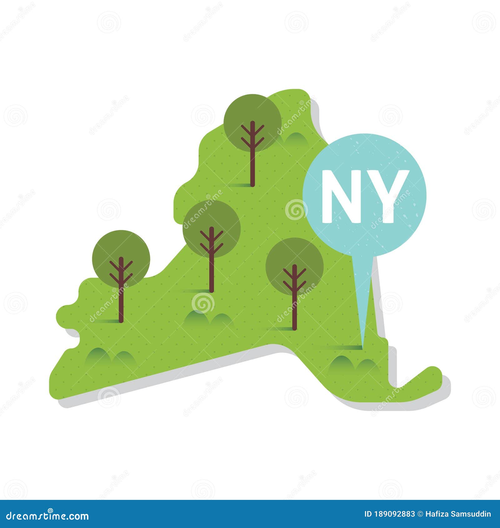 New York State Map. Vector Illustration Decorative Design Stock Vector ...