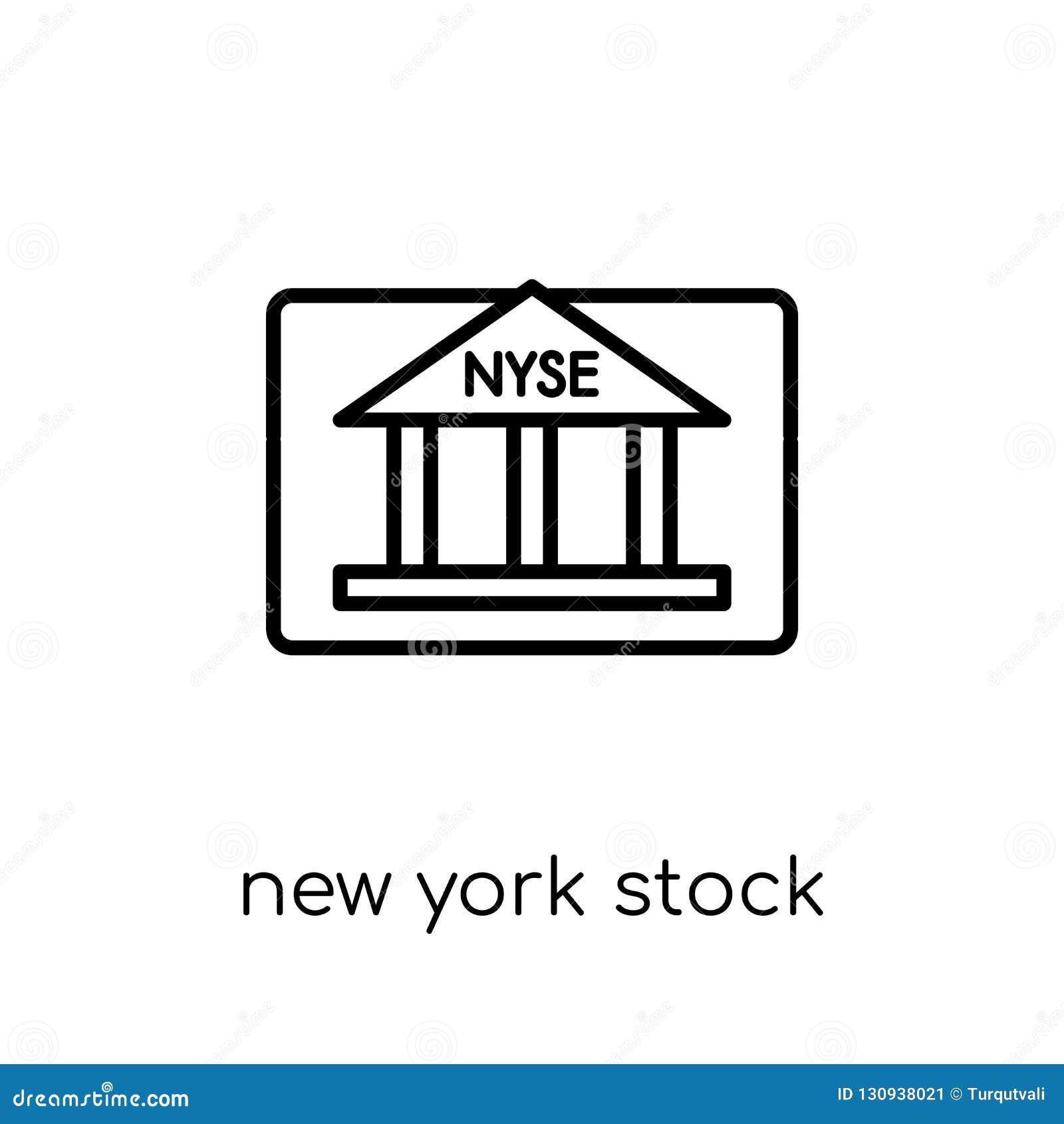 New York Stock Exchange Symbol Vektor Illustrationer - Illustration av ...