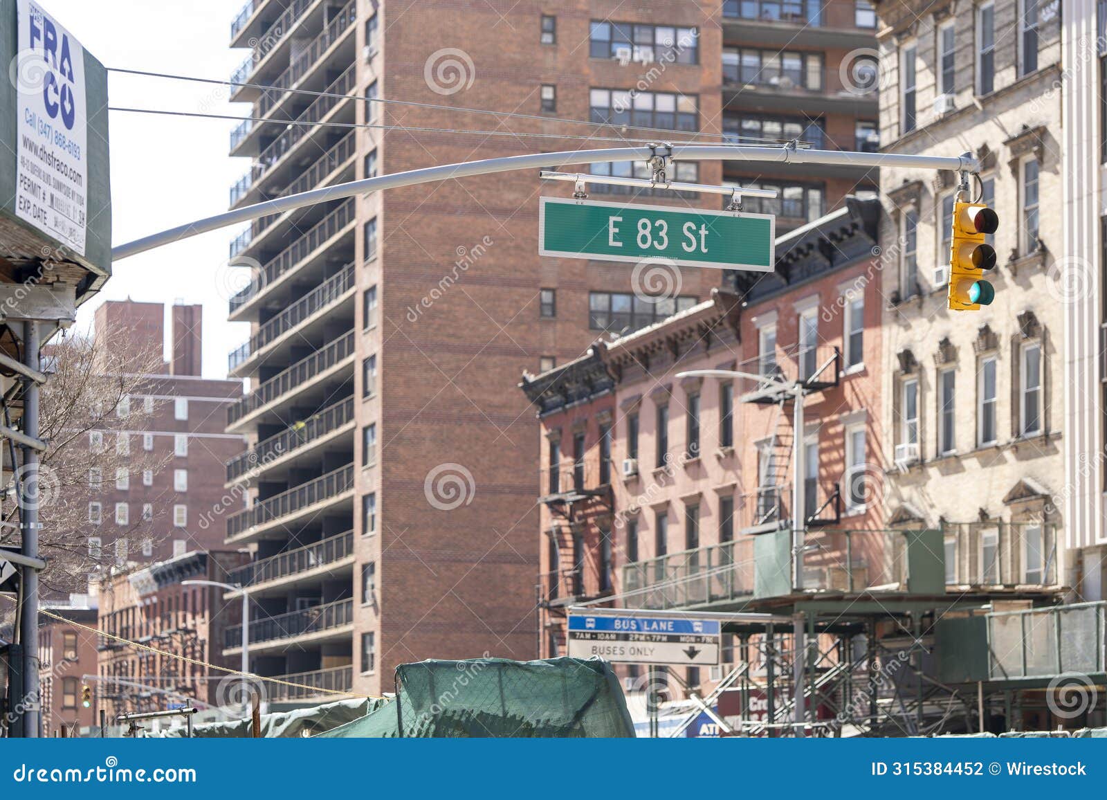 New York Street Sign for E 83 St Editorial Photography - Image of ...