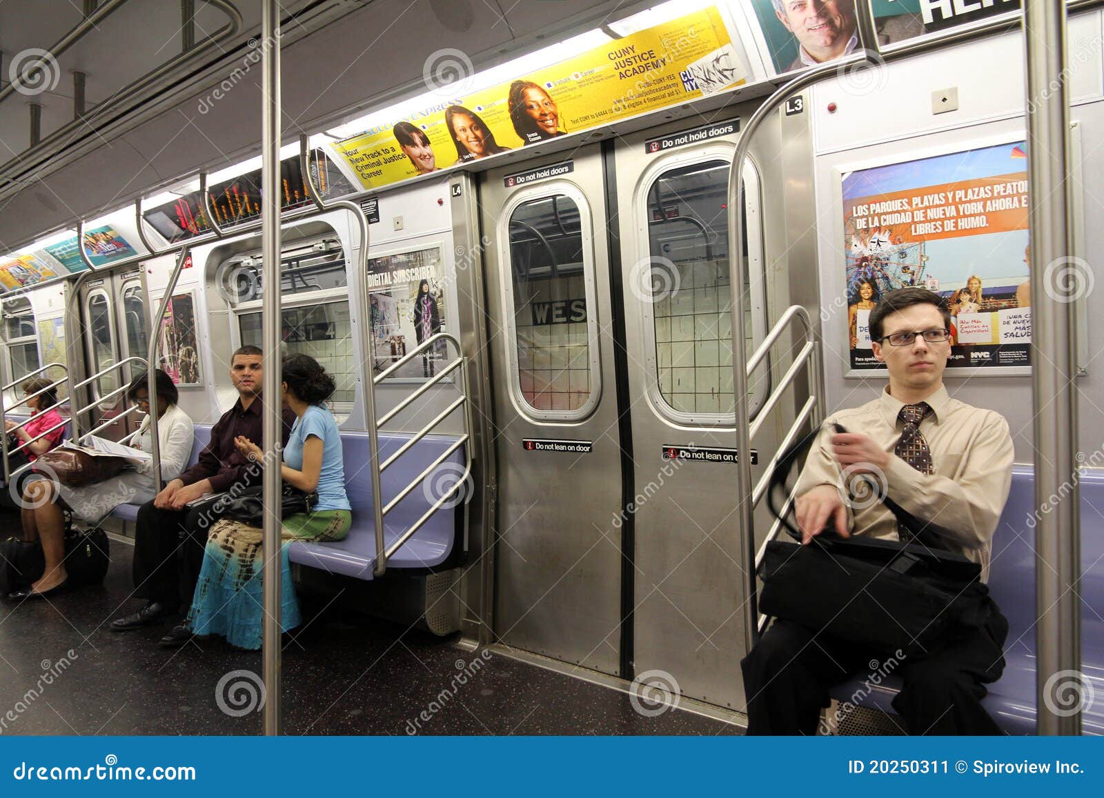 New York Subway Train Interior Editorial Photo - Image of sitting ...