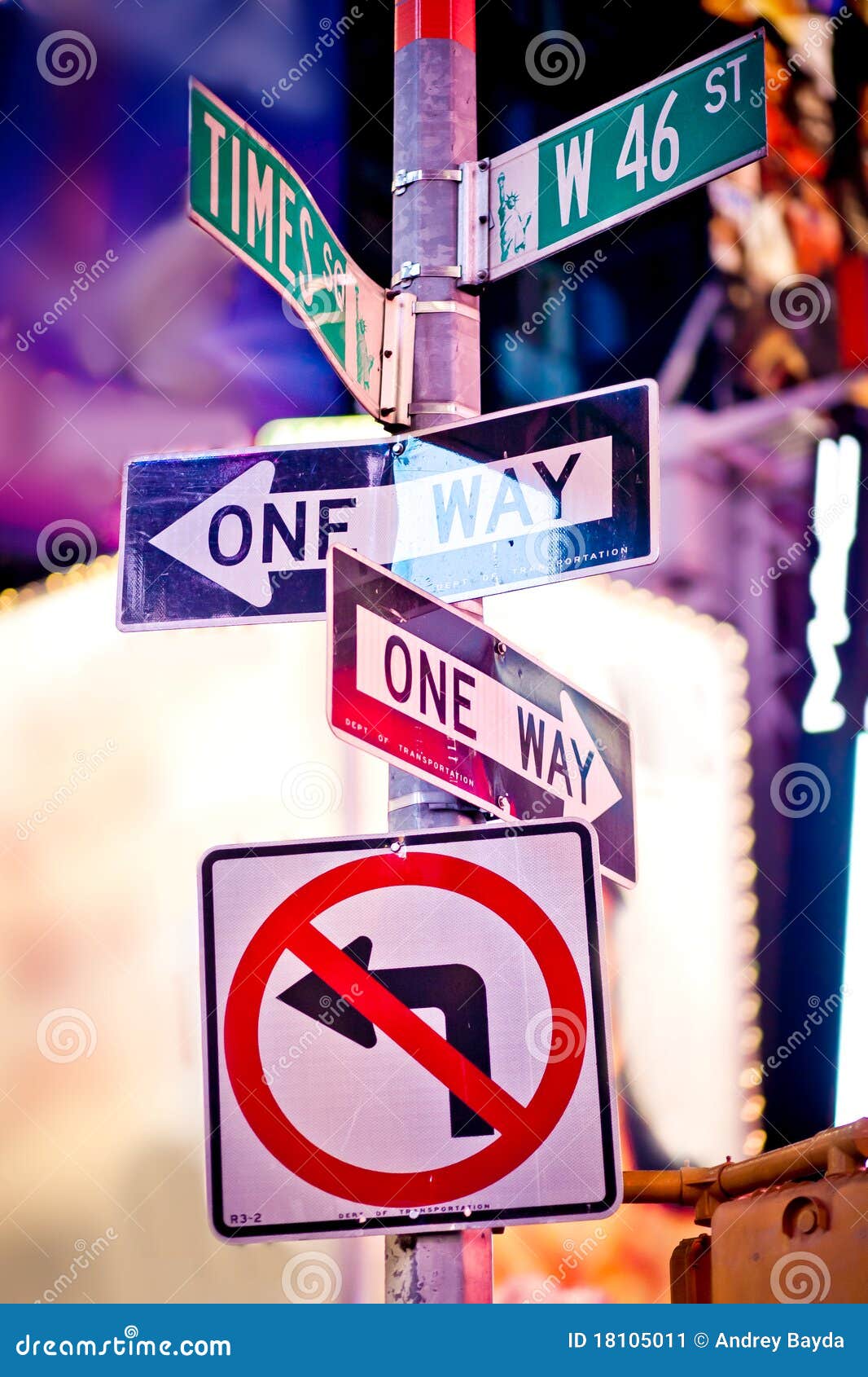 New York traffic signs stock image. Image of transport - 18105011