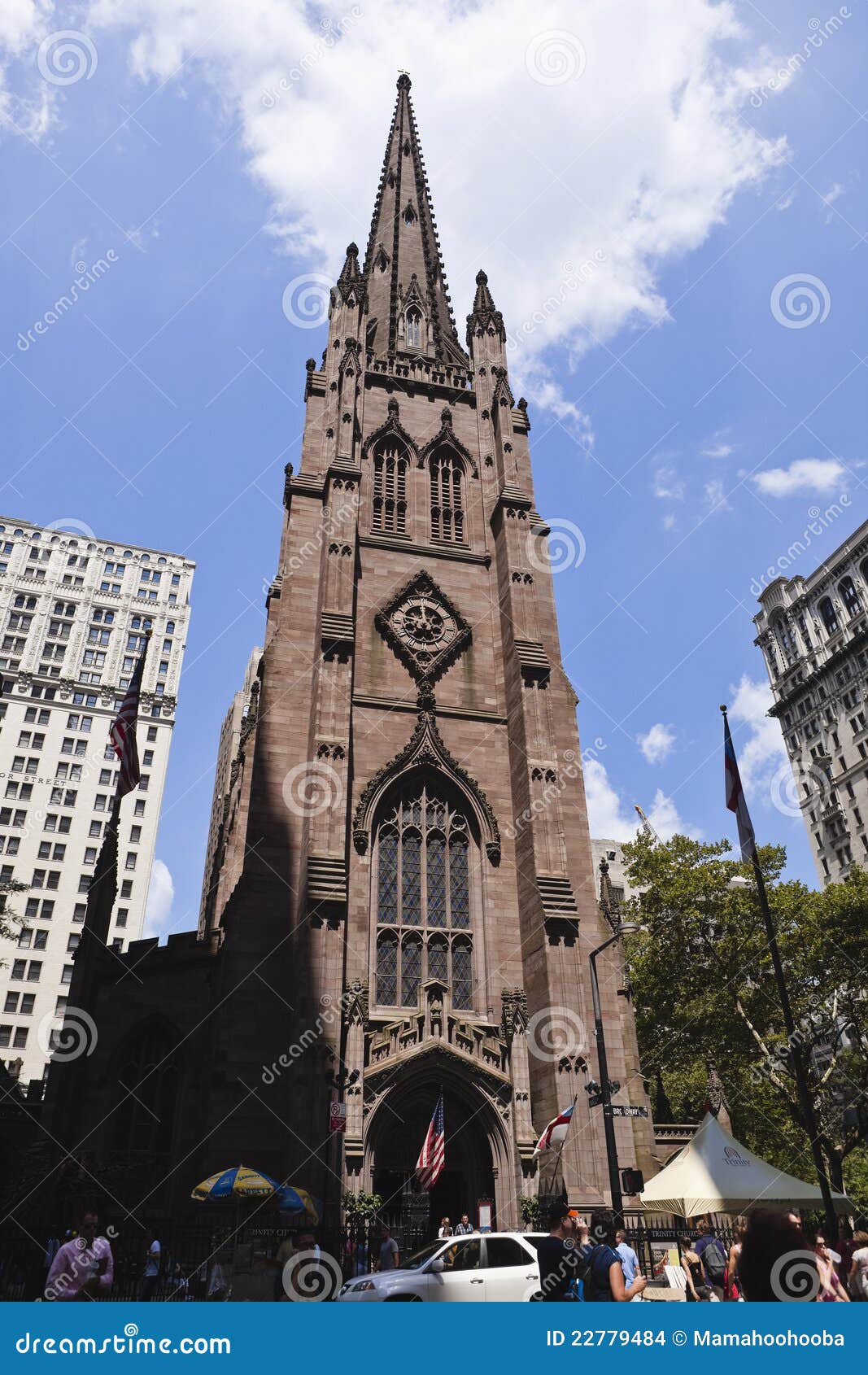 New york: trinity church editorial stock image. Image of clouds - 22779484