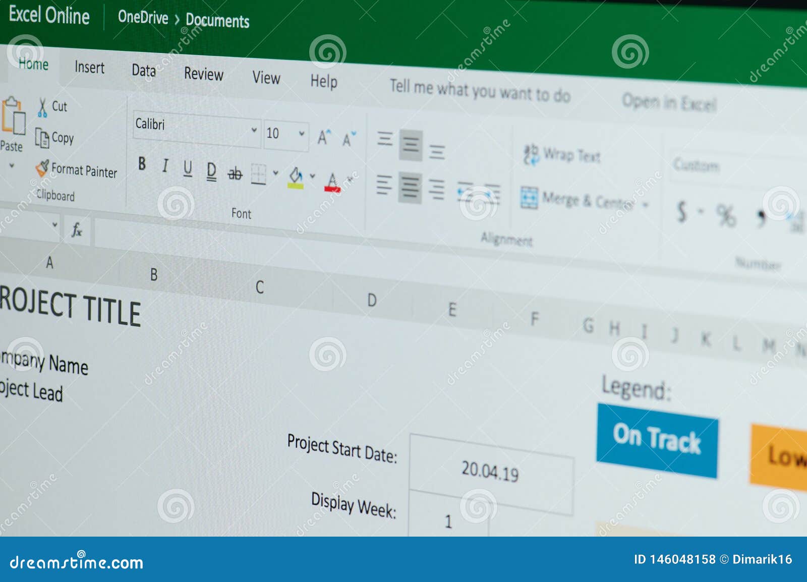 Working on Microsoft Online Excel Document Editorial Stock Photo ...