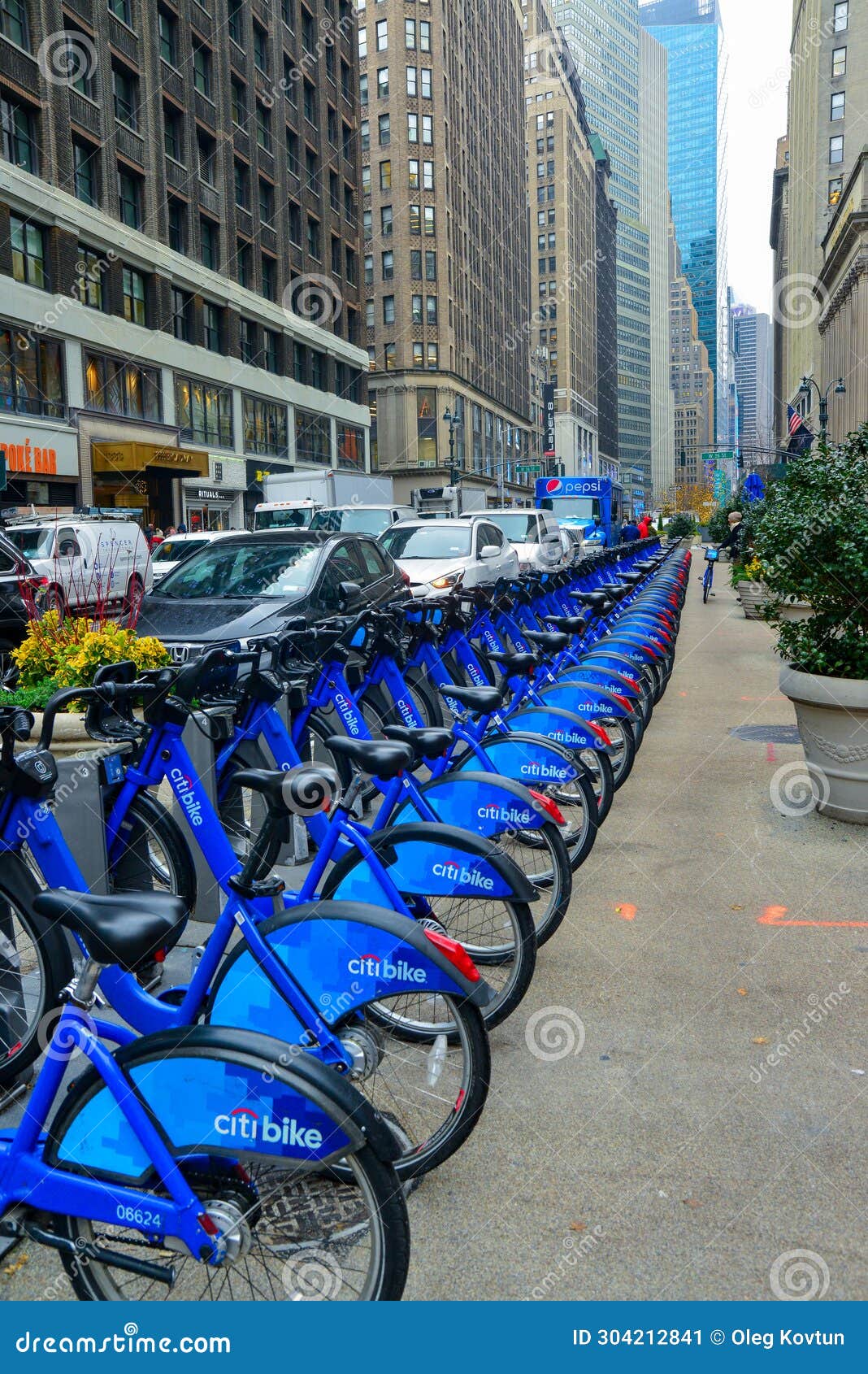 Citi Bike City Bikes In New York Manhattan Usa Editorial Photo