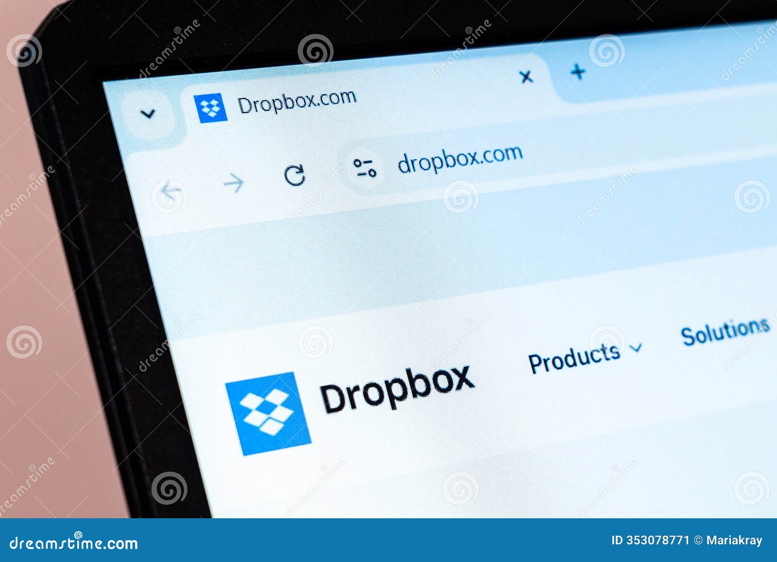 New York, USA - January 01, 2025: Dropbox Website Displayed on Computer ...